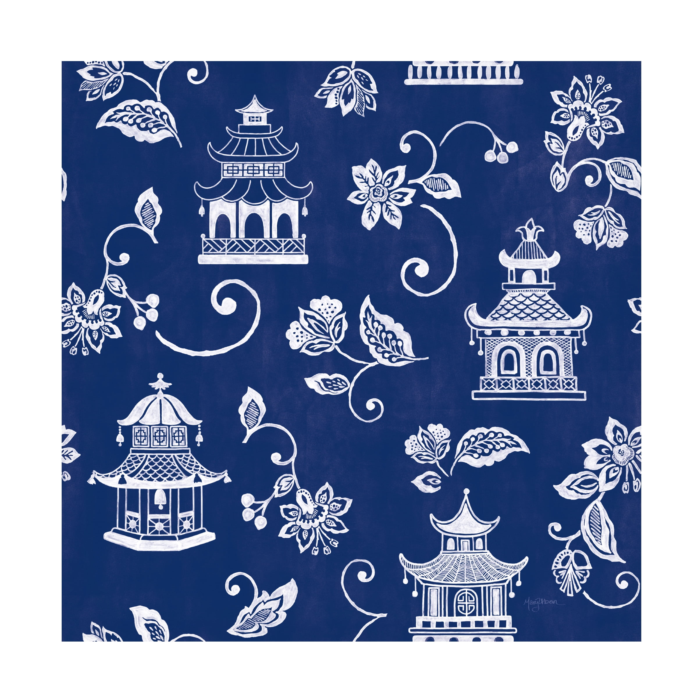 Mary Urban 'Everyday Chinoiserie Pattern VIA' Canvas Art - Walmart.com