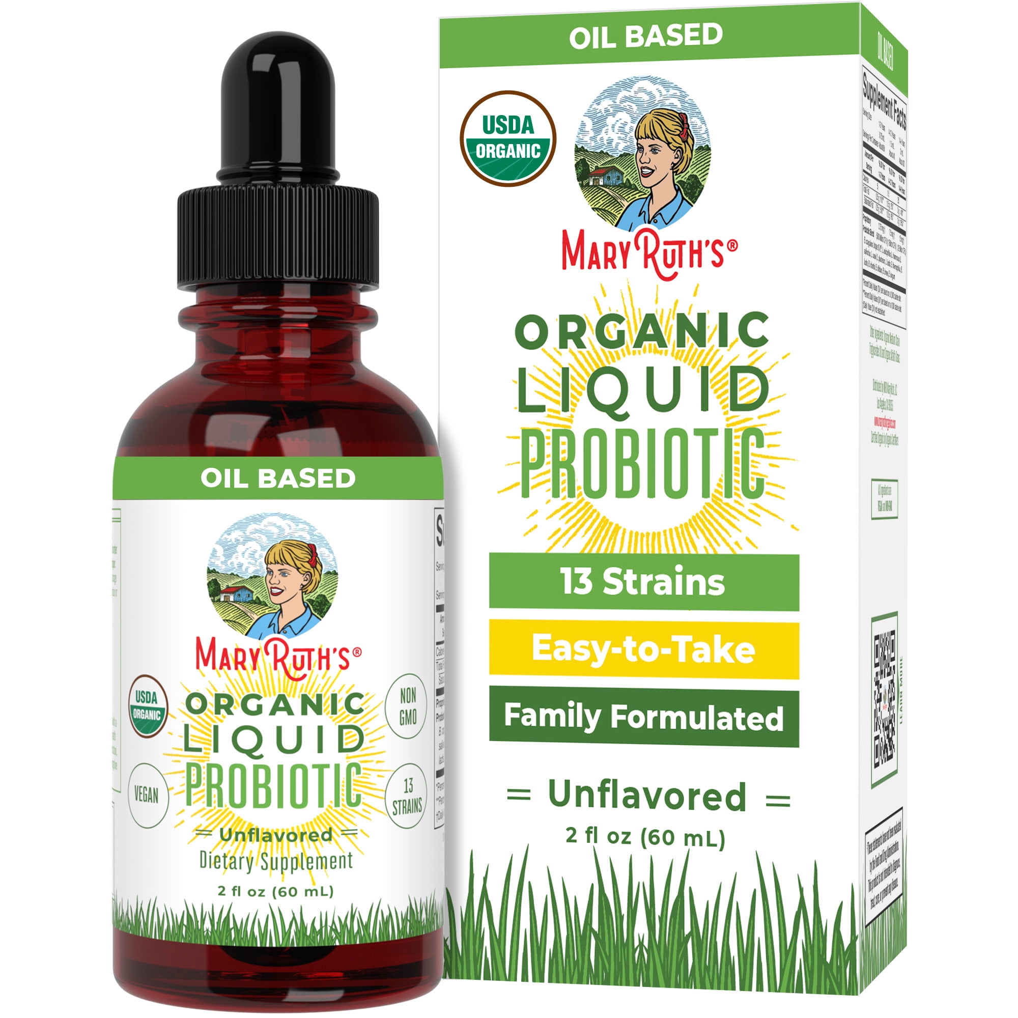 MaryRuth's Organic Liquid Probiotic, Oil-Based, Unflavored, 2 oz ...