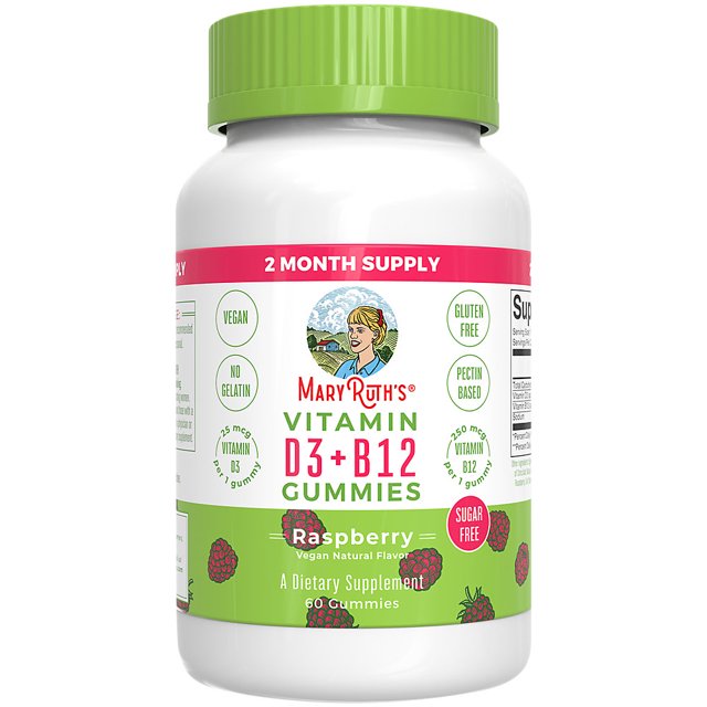 MaryRuth Organics | Vitamin D3 + B12 Gummies | Bone Health & Immune ...