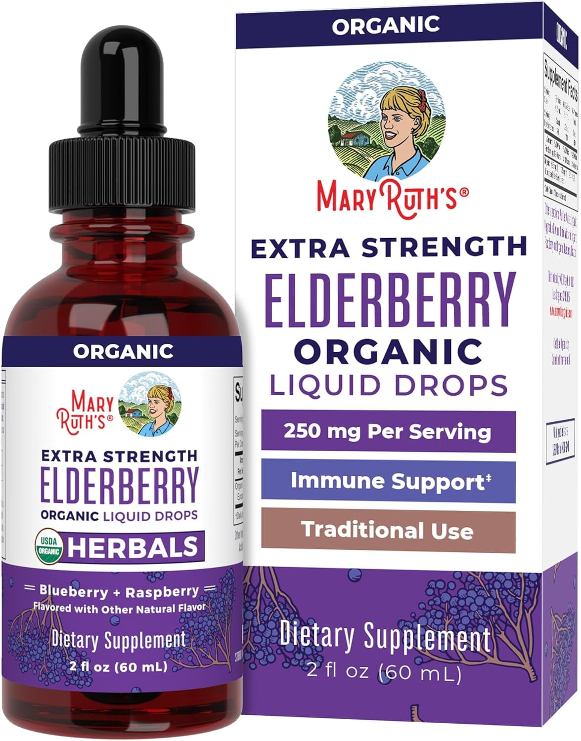 MaryRuth's Organic Elderberry Drops | Extra Strength | Immunity Support ...