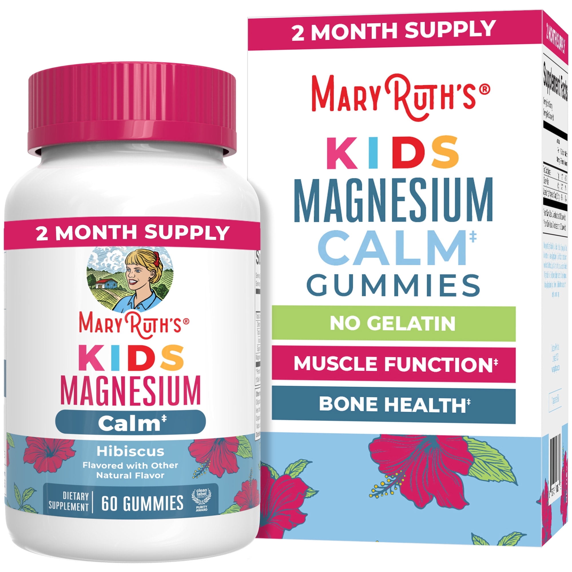 MaryRuth's Calm Kids Magnesium Citrate Gummies, 60ct - Walmart.com