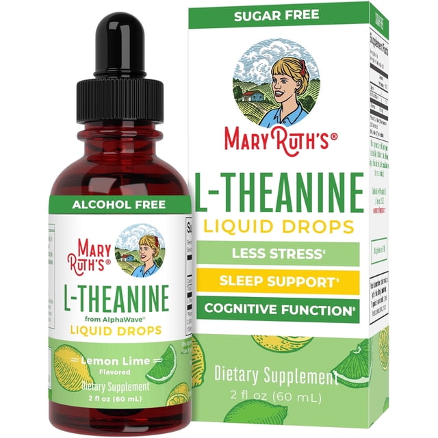 MaryRuth's Vegan L-Theanine 200mg Liquid Drops | Anti-Anxiety & Sleep ...