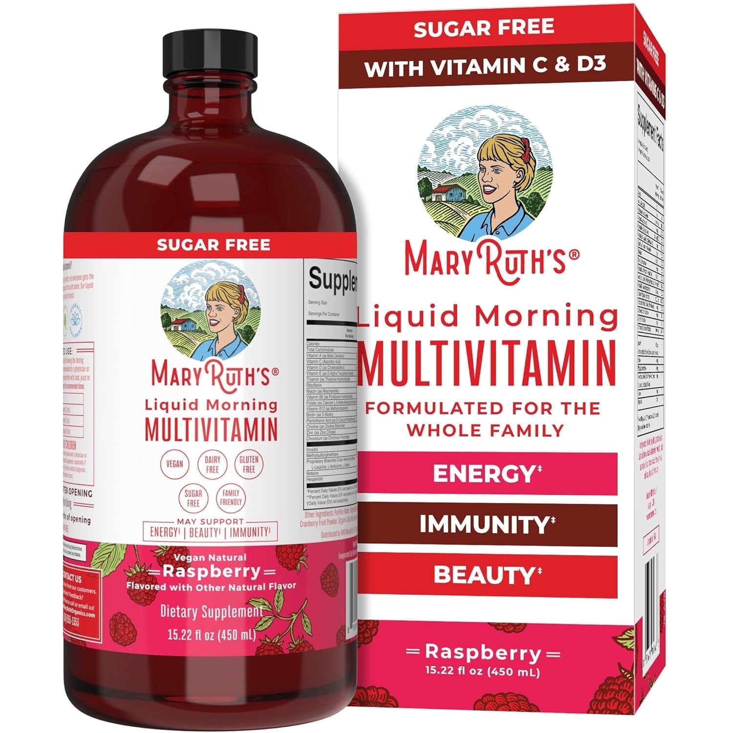 MaryRuth's Liquid Morning Multivitamin, for Adults & Kids, Complete ...