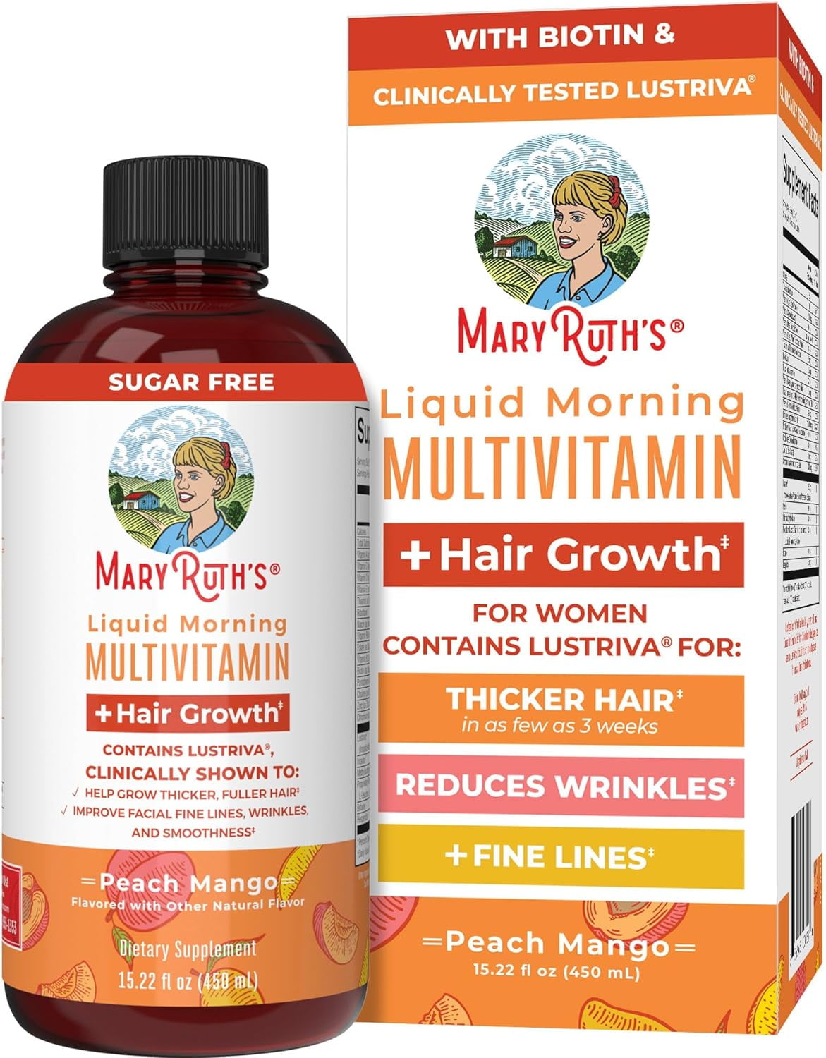 MaryRuth's Liquid Multivitamin + Lustriva® Hair Growth Adult Women's ...