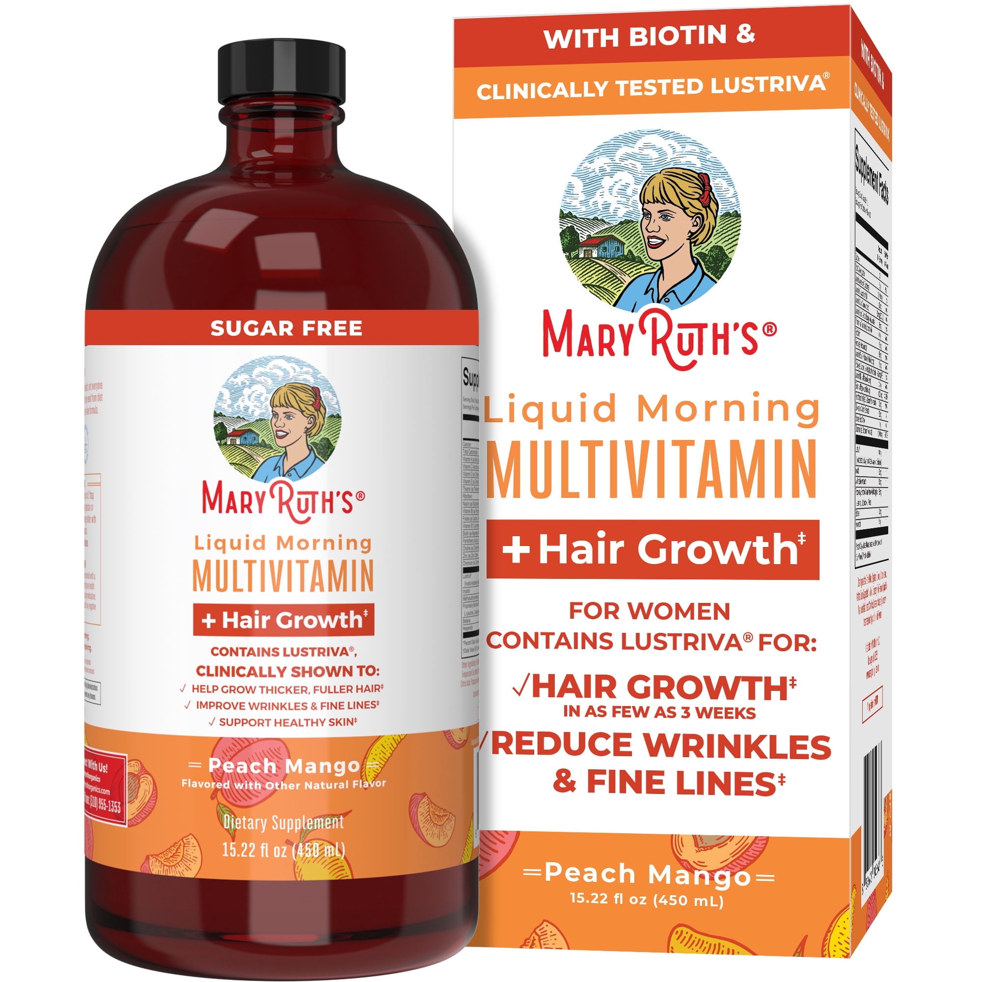 MaryRuth's Women's Multivitamin + Hair Growth Supplement with Lustriva ...