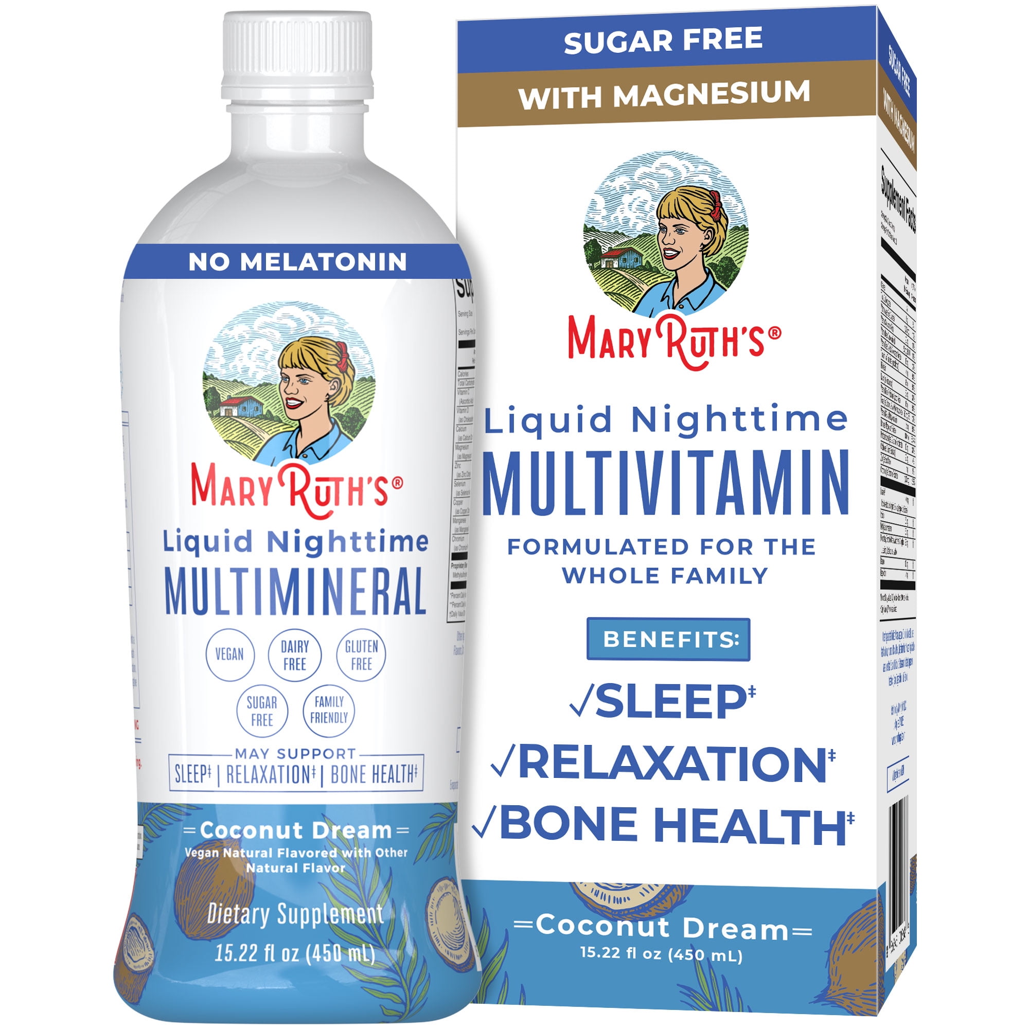 MaryRuth's Nighttime Liquid Multimineral Sleep Supplement | Sugar Free ...