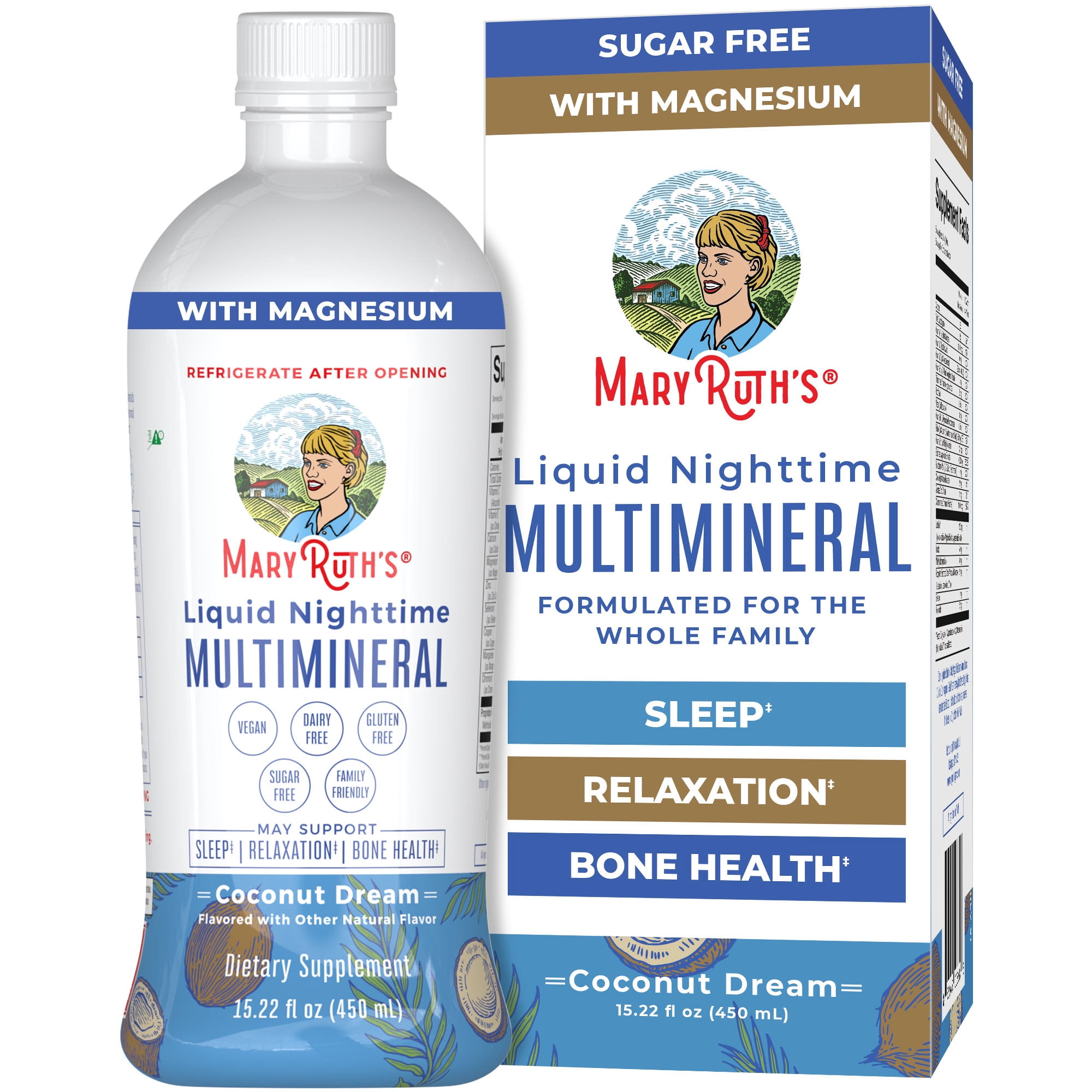 MaryRuth's Nighttime Multimineral Supplement, Magnesium Citrate Sleep ...