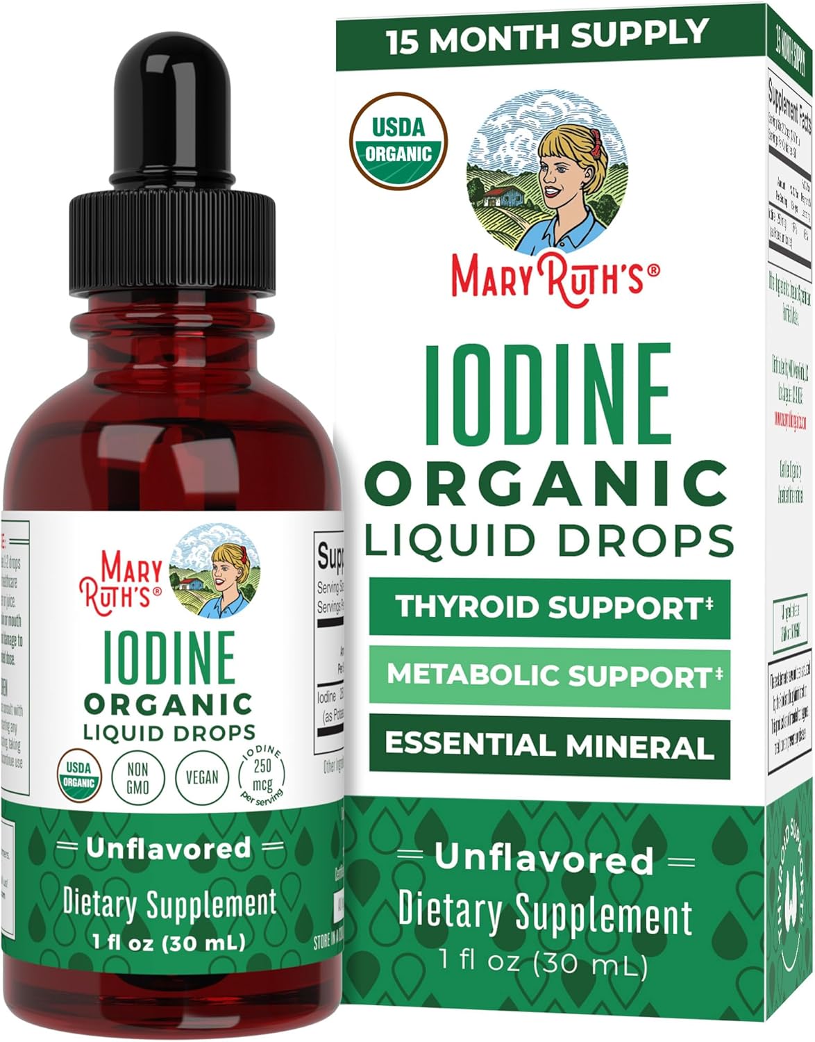 J.CROW'S Lugol's Iodine 2% Solution, 2oz Liquid Dropper Drops - Walmart.com