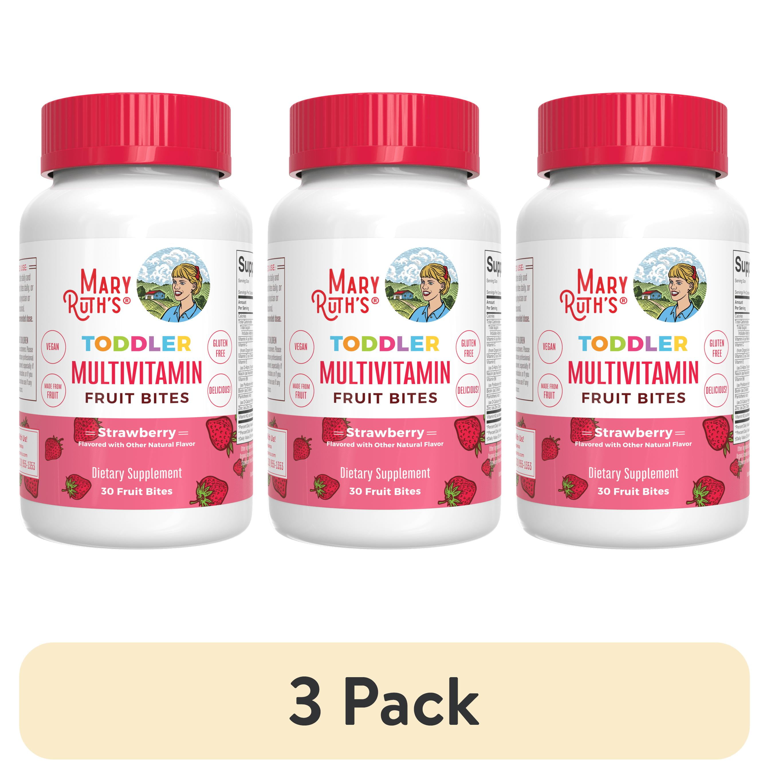 (3 pack) MaryRuth's Toddler Multivitamin Fruit Bites, Organic ...