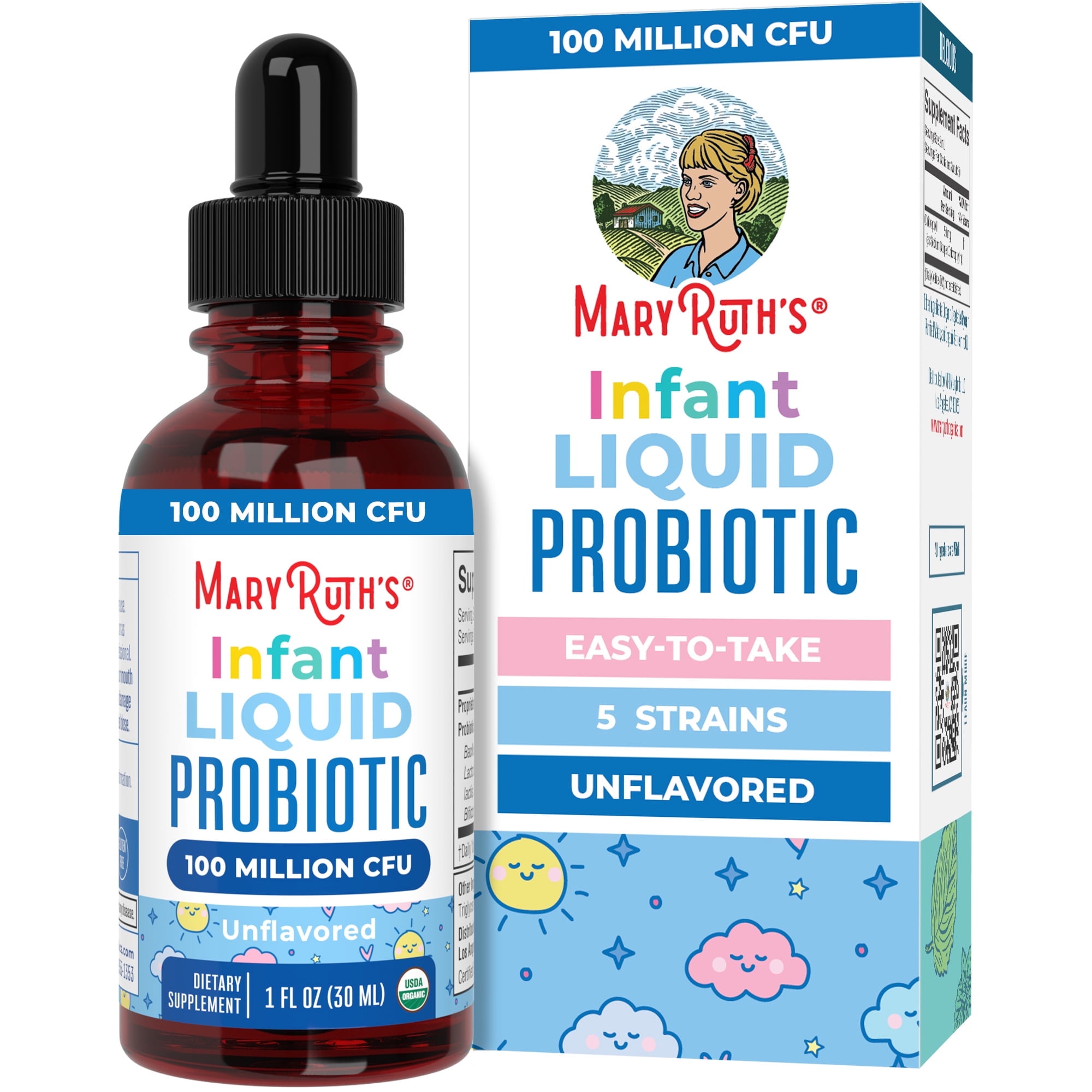 MaryRuth Organic Infant Liquid Probiotic Drops, 125 Servings - Walmart.com
