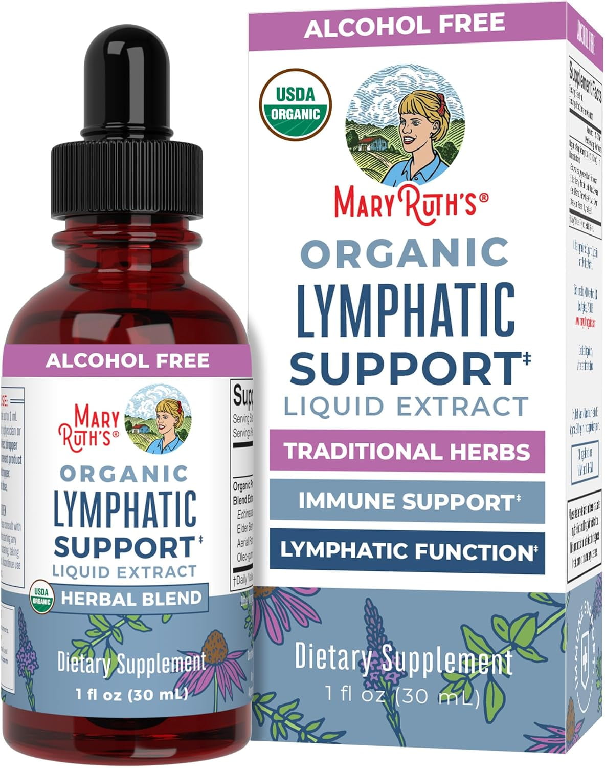 MaryRuth's Organic Lymphatic Support Drops, Pure Extract, Vegan, Non ...
