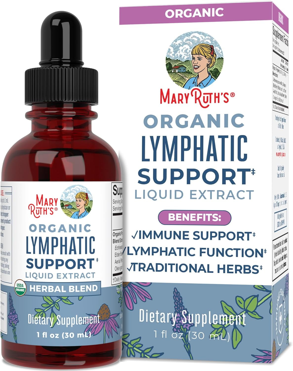 MaryRuth's | USDA Organic Lymphatic Support Liquid Herbal Supplement ...
