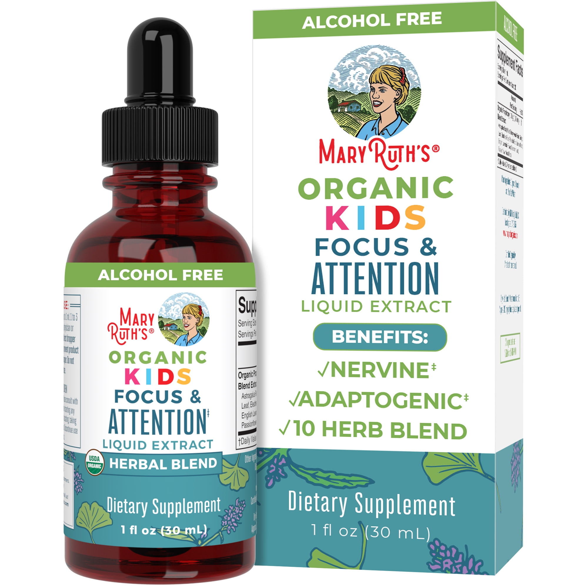 MaryRuth's | USDA Organic Nootropic Supplement for Kids | Focus ...