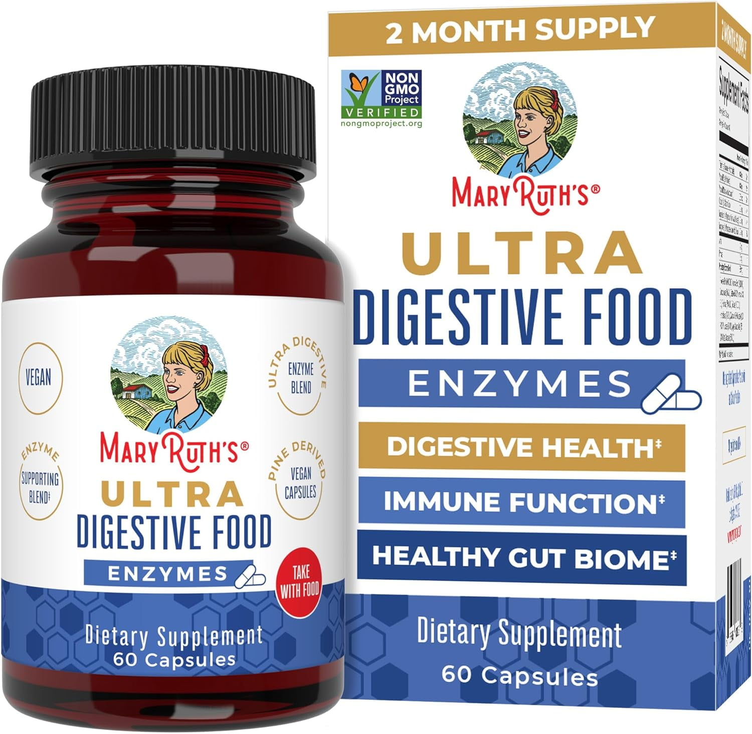 MaryRuth Organics Ultra Digestive Enzymes, Dietary Supplement, Gluten ...