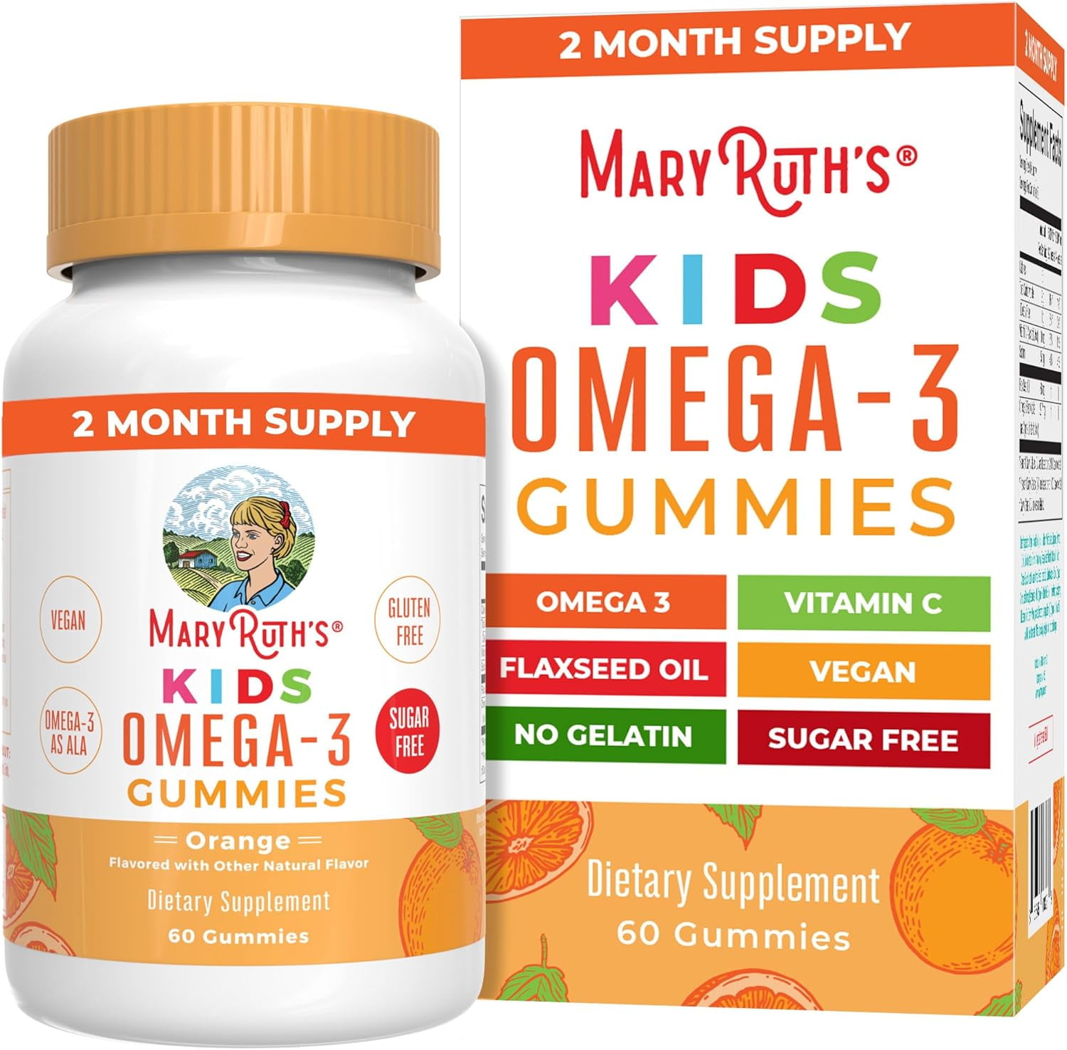 MaryRuth Organics Omega-3 Gummies, Immune Support with Vitamin C and ...
