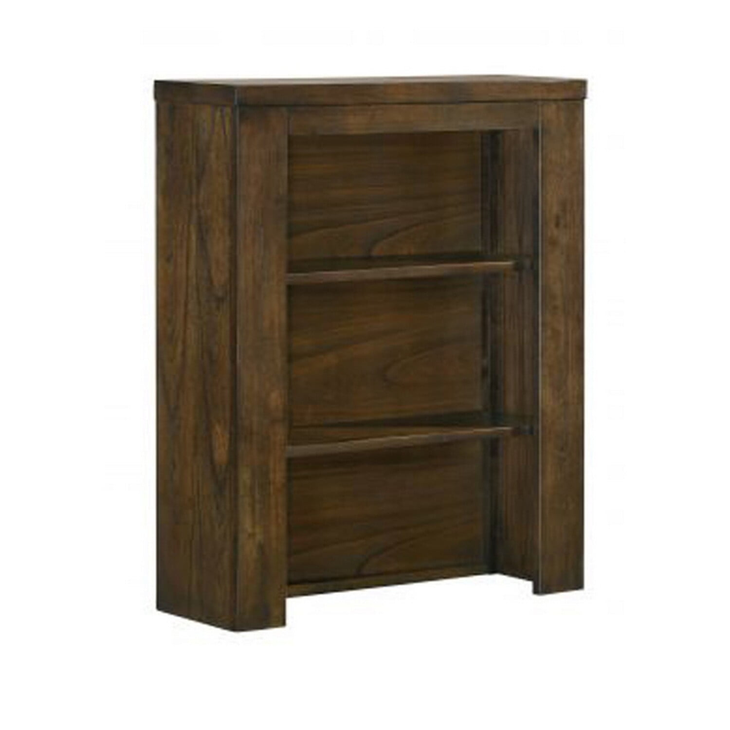Benjara Maryl 26" Pier Bookcase with 2 Shelves- Solid Wood- Antique Oak ...