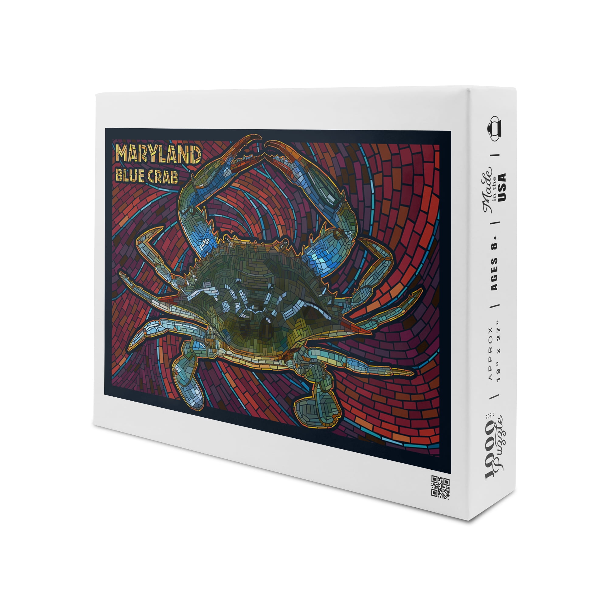 Maryland, Blue Crab Paper Mosaic (1000 Piece Puzzle, Size 19x27 ...