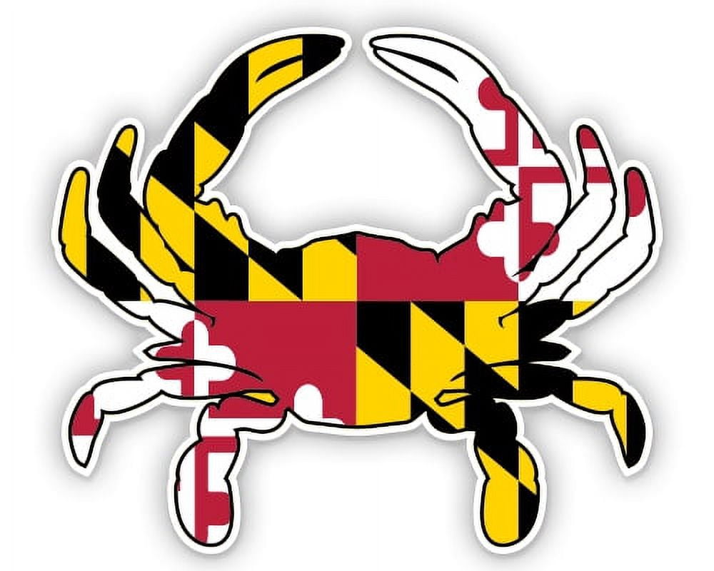 Maryland Crab - 5" Vinyl Sticker - For Car Laptop I-Pad - Waterproof ...