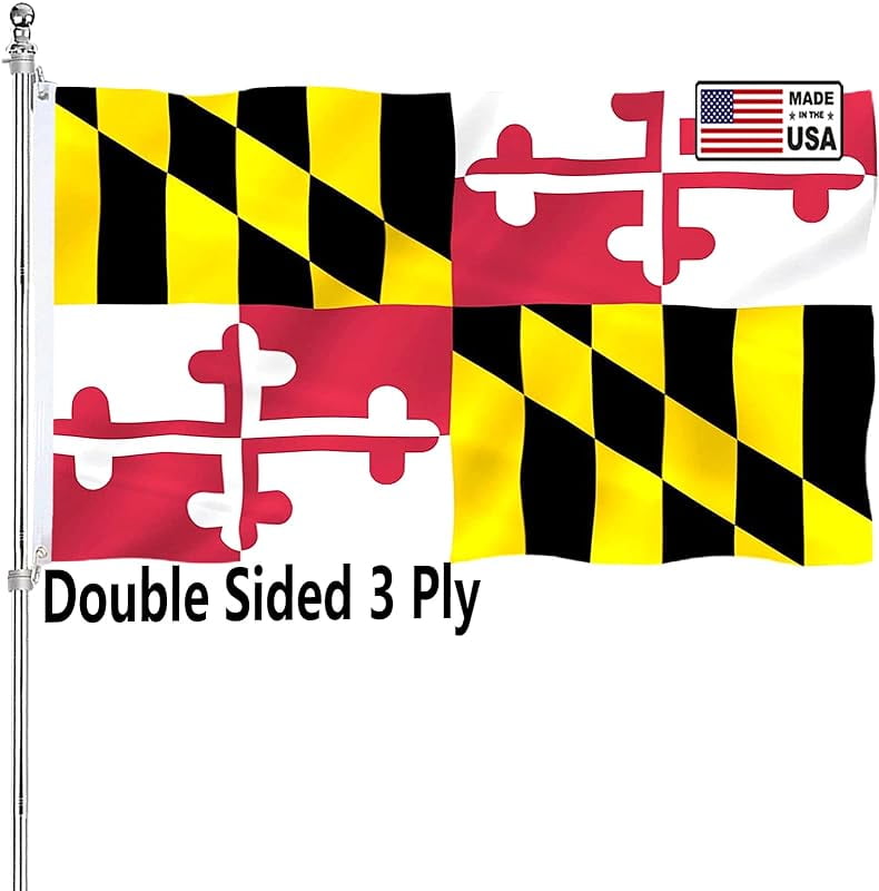 Maryland Flag 3x5 Double Sided Outdoor State Flags Heavy Duty 3 Ply ...