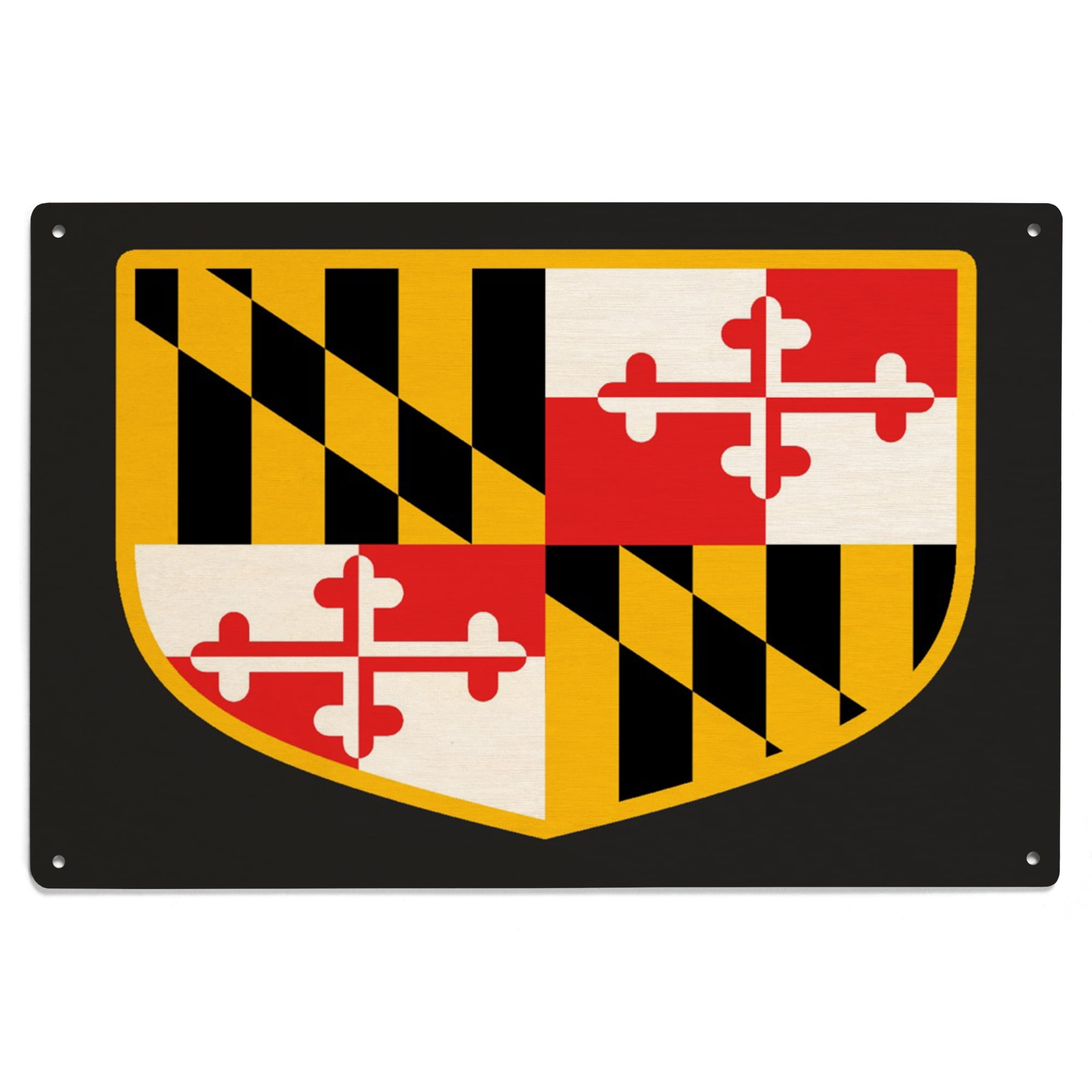 Maryland, Flag, Contour Birch Wood Wall Sign (6x9 Rustic Home Decor ...