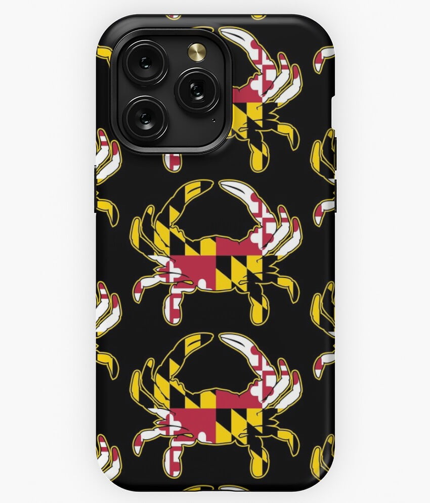 Maryland Flag Crab Illustration State Pride A7697 Phone Case for iPhone ...