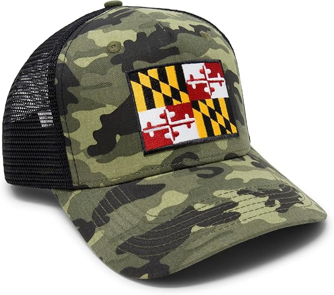 Maryland Flag Hat for Men and Women – The Free State Snapback Trucker ...
