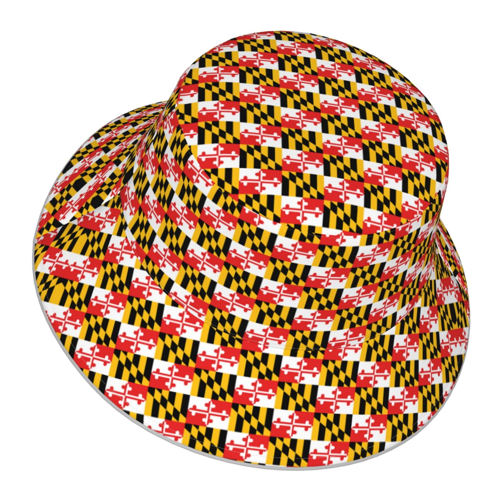 Maryland Flag Pattern Bucket Hat With Reflective Stripe For Men Women ...