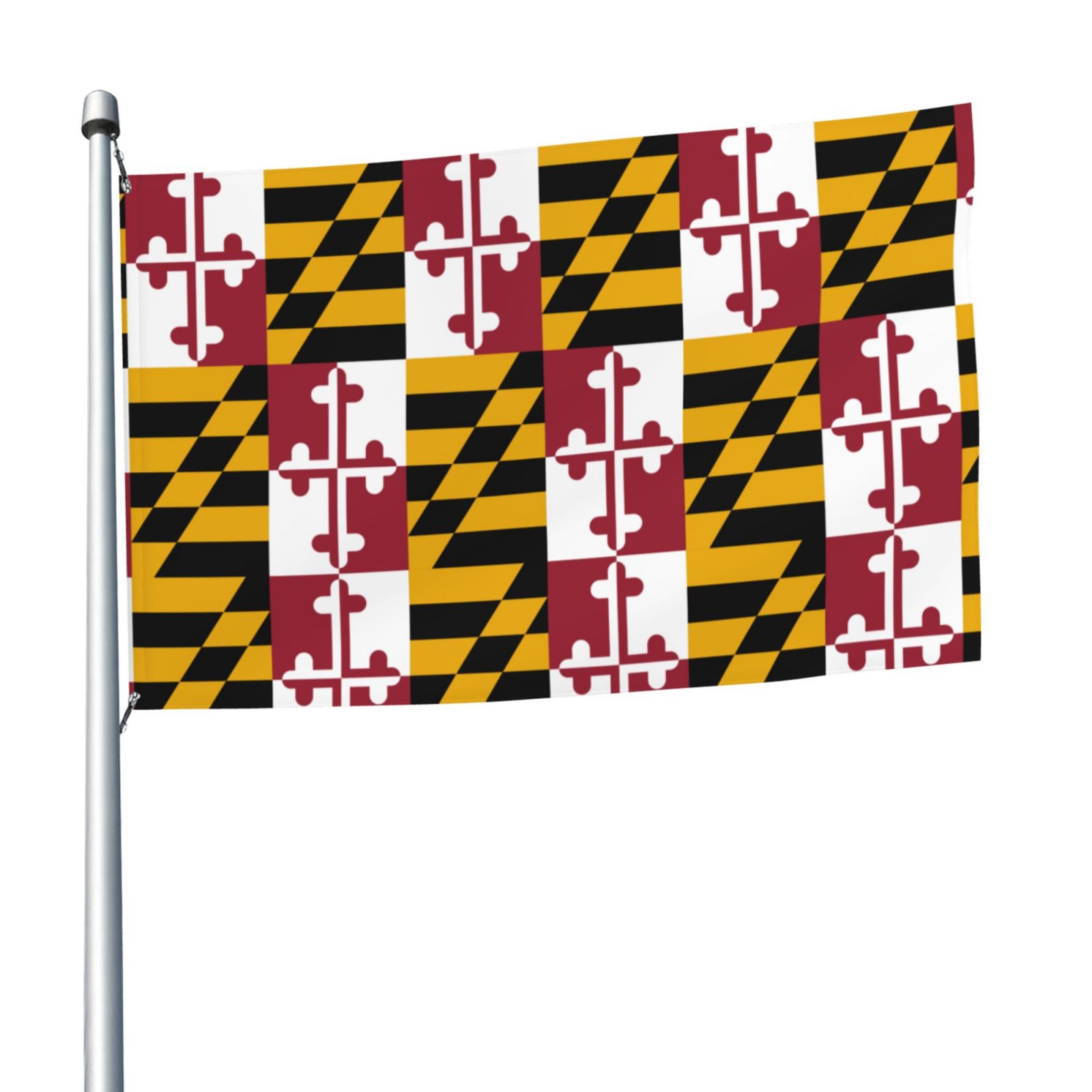 Maryland-Flag Pattern Flag 5x8 Ft Print Vivid Color Outdoors Indoors ...