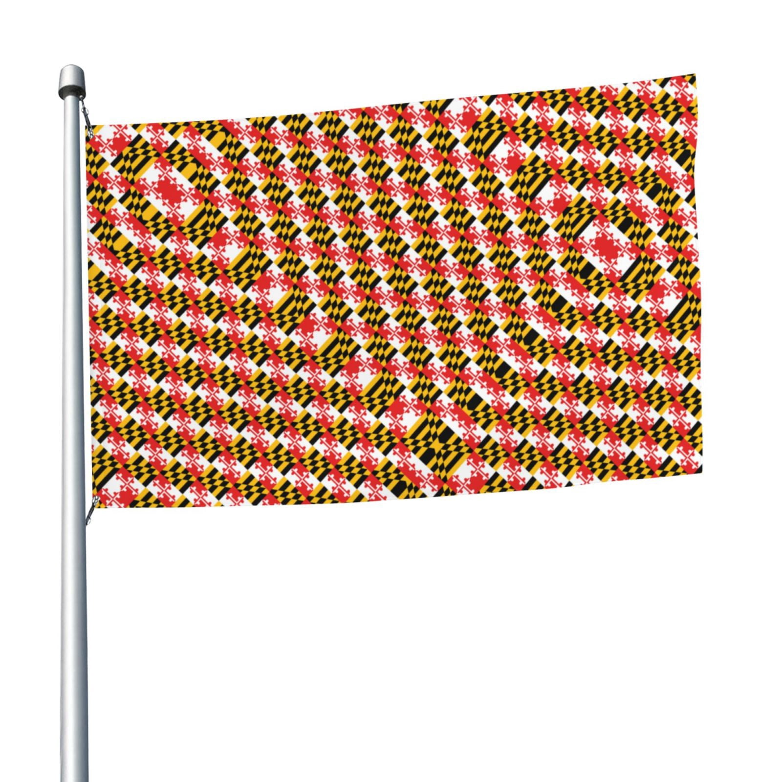 Maryland Flag Pattern Flag 5x8 Ft Print Vivid Color Outdoors Indoors ...