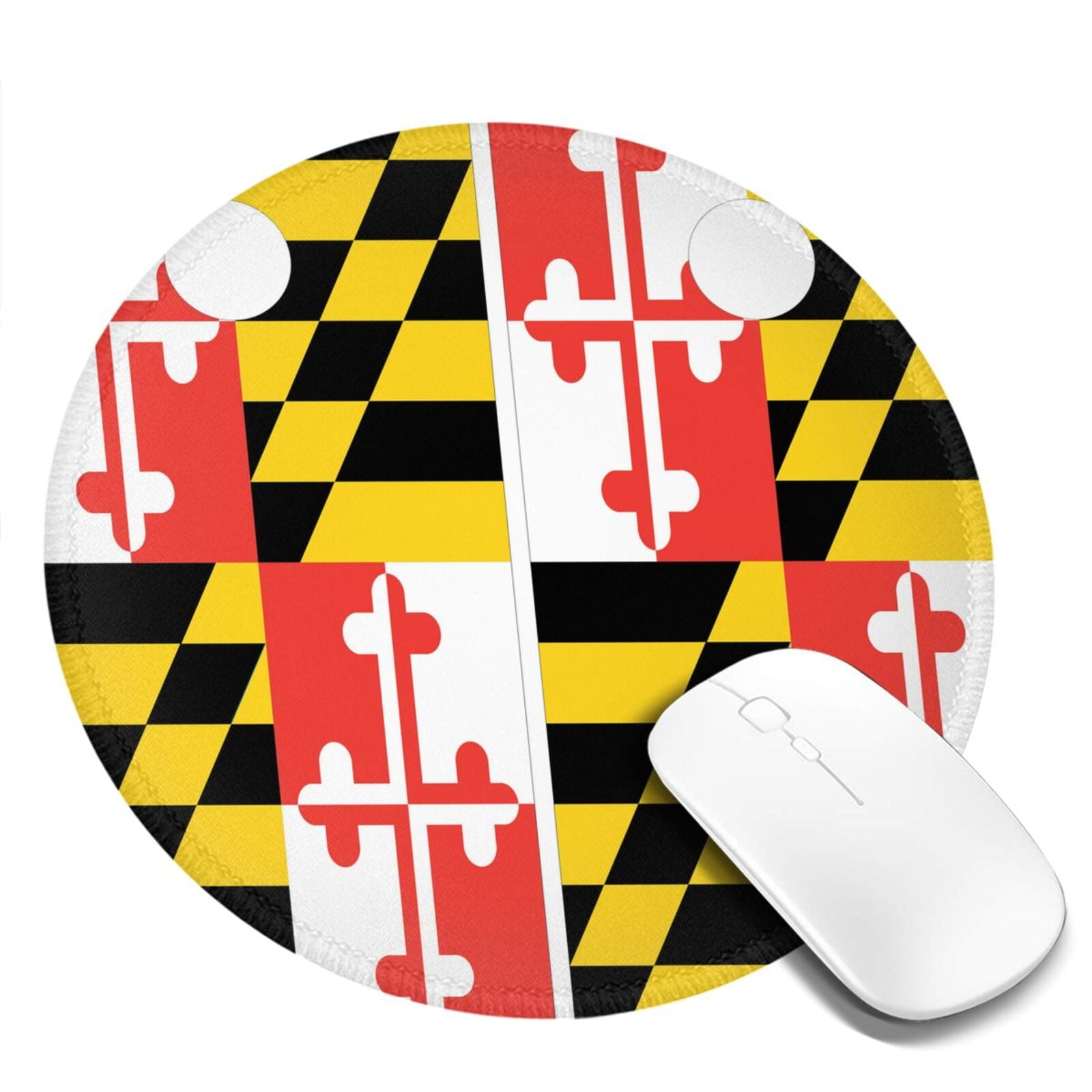 Maryland Flag Small Round MousePad for Wireless Computer Laptop, Office ...