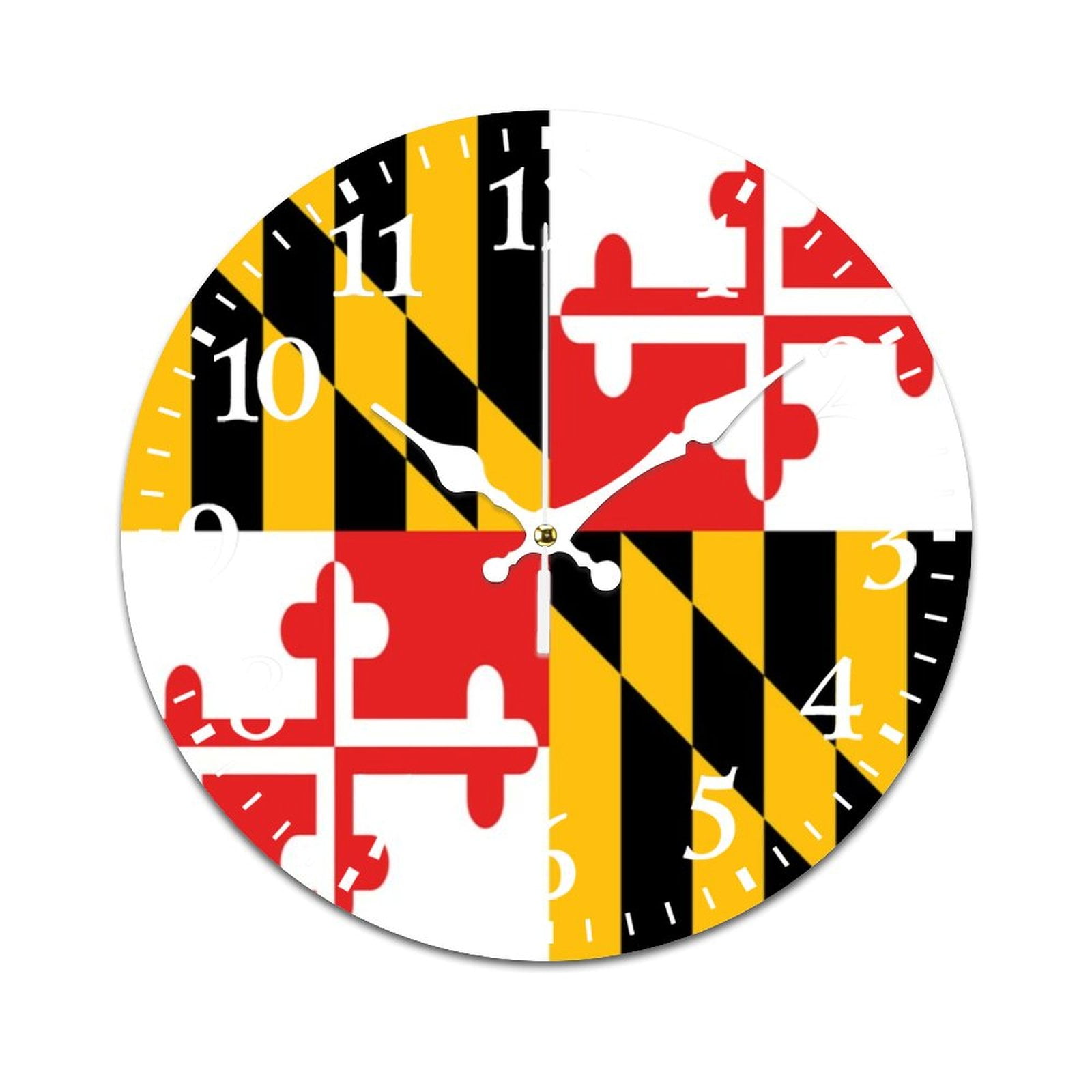 Maryland Flag Wall Clock Modern Design Clocks Wall Hanging Home Office ...