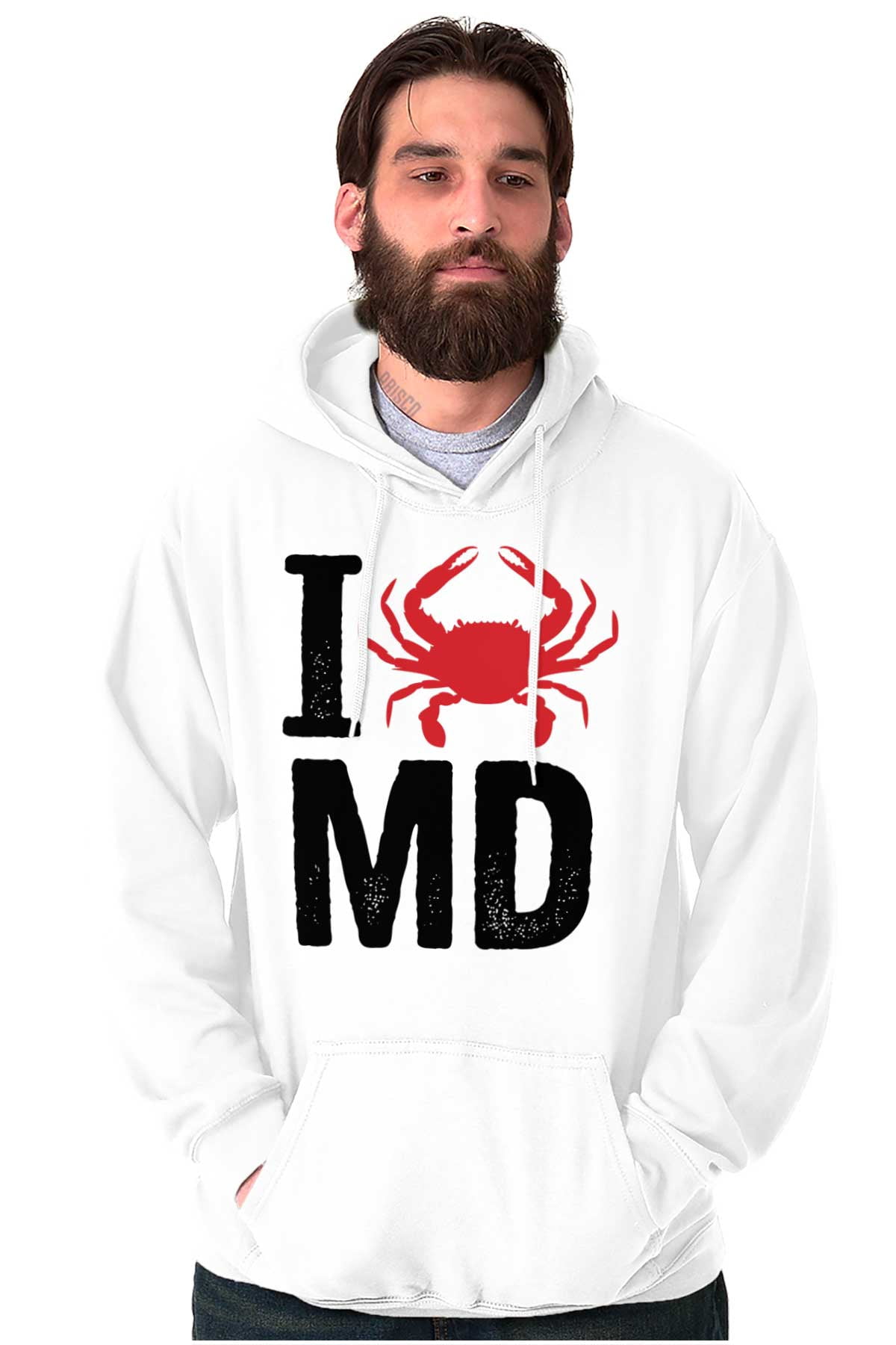 Maryland I Love MD Crabby State Pride Unisex Plus Size Hoodie Brisco ...