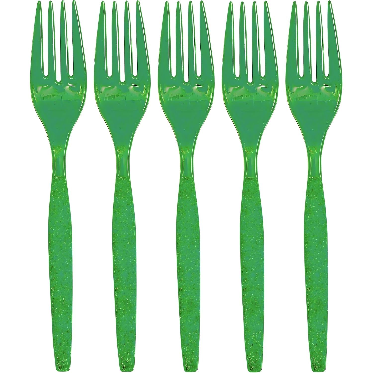 Maryland Kelly Green Plastic OKA4 Forks (Pack of 50) - Disposable ...