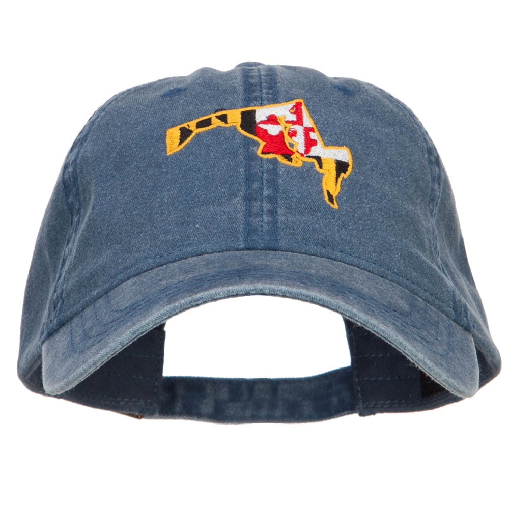 Maryland Map State Flag Embroidered Cap - Navy OSFM - Walmart.com
