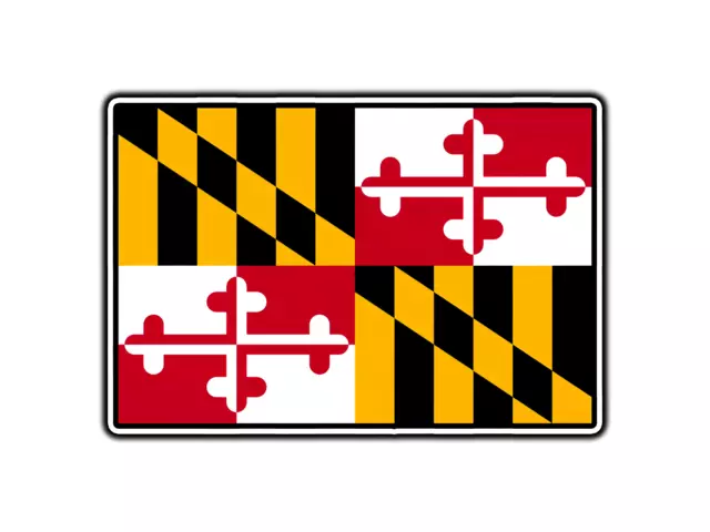 Maryland State Flag Waterproof Sticker Phone Decal Water Bottle ...