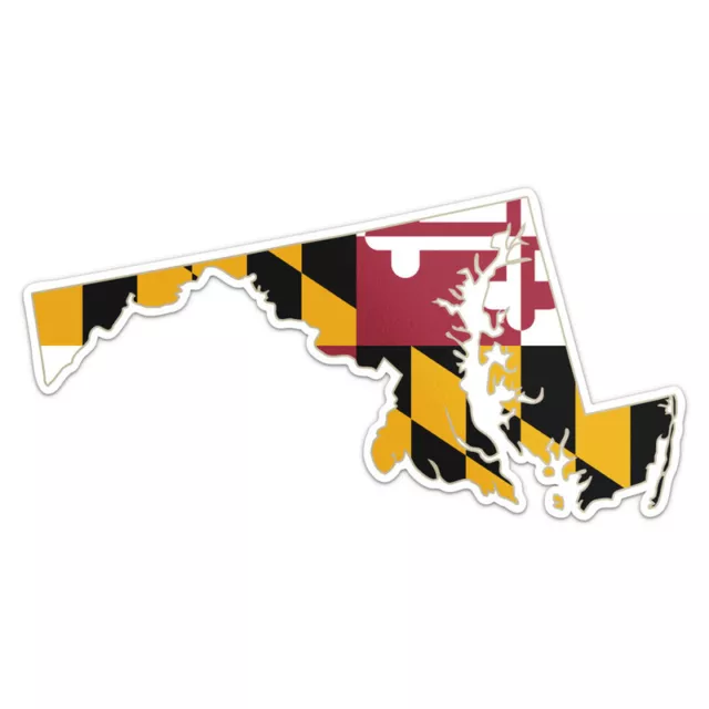 Maryland State Sticker Phone Decal Water Bottle Stickers Car Decals ...