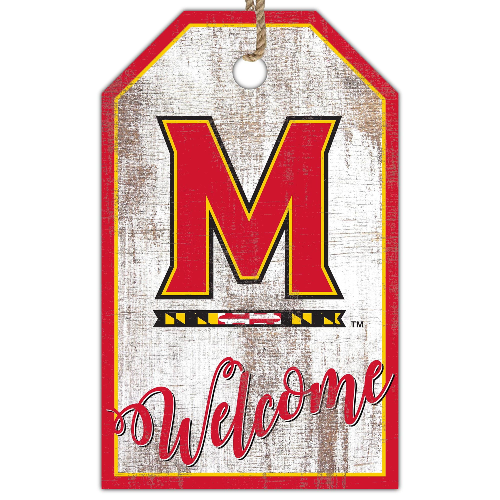 Maryland Terrapins 11'' x 19'' Welcome Team Tag Sign - Walmart.com