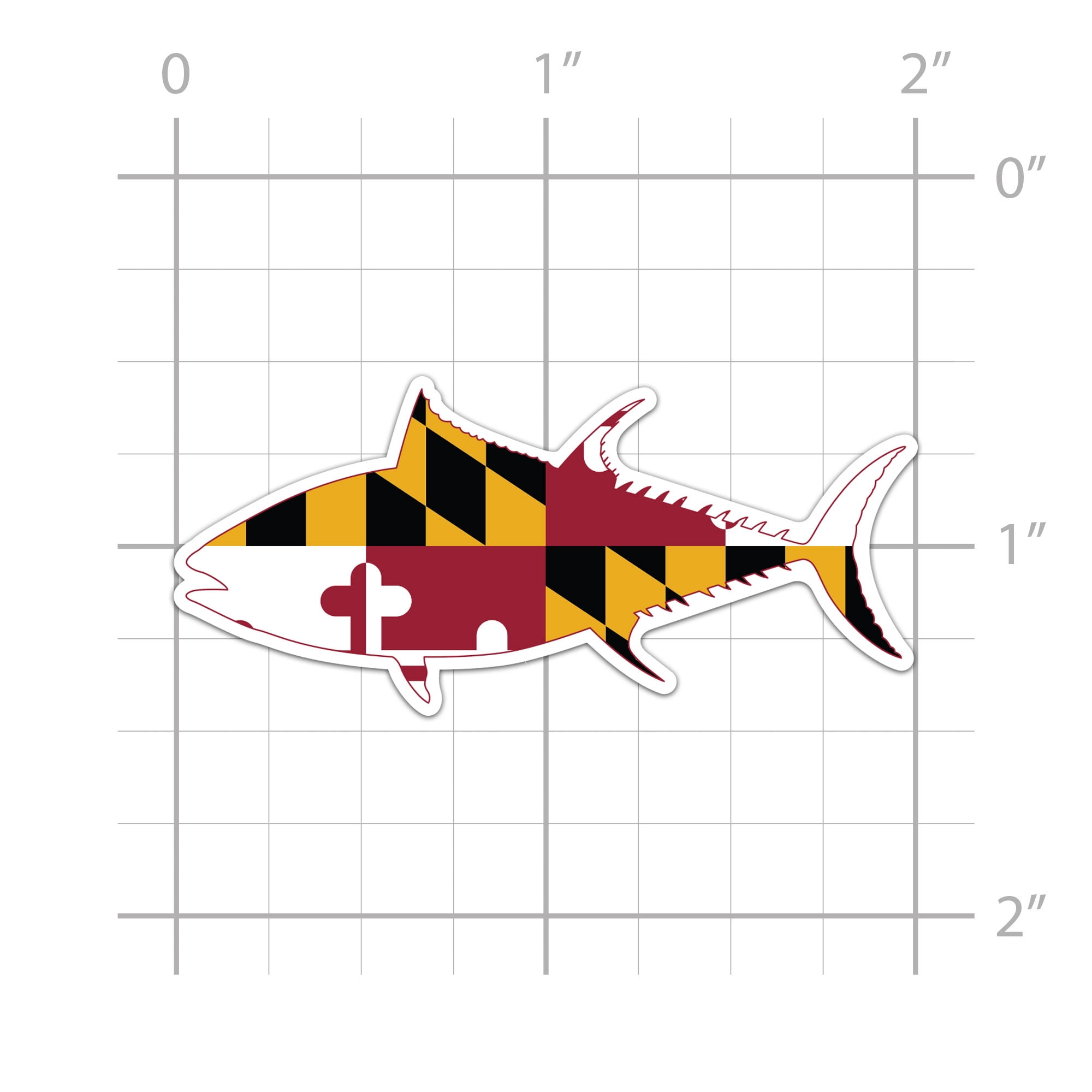 Maryland Tuna Flag Sticker for water bottle phone tumbler hard ...
