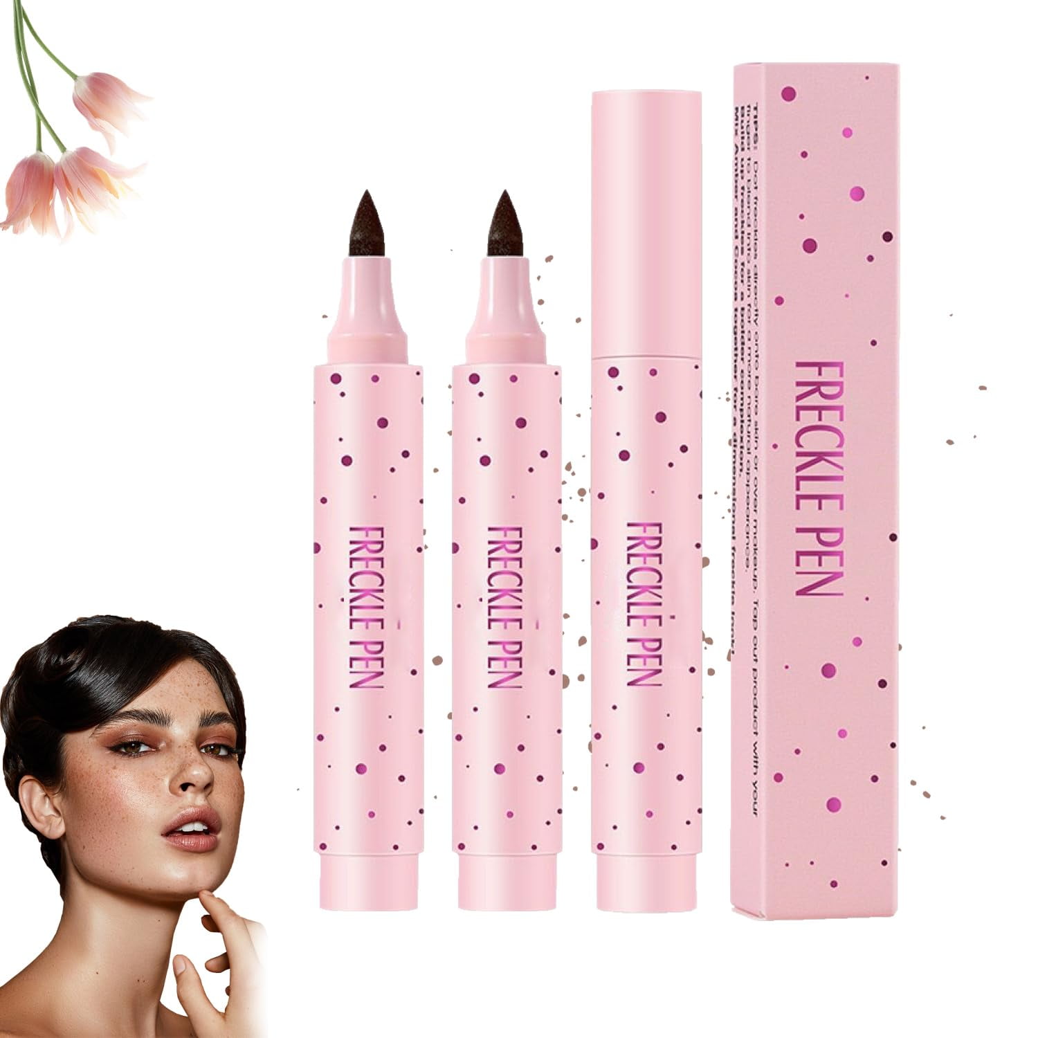 Marylia Water Resistant Faux Freckles, Fake Freckles Makeup Tool, Long ...