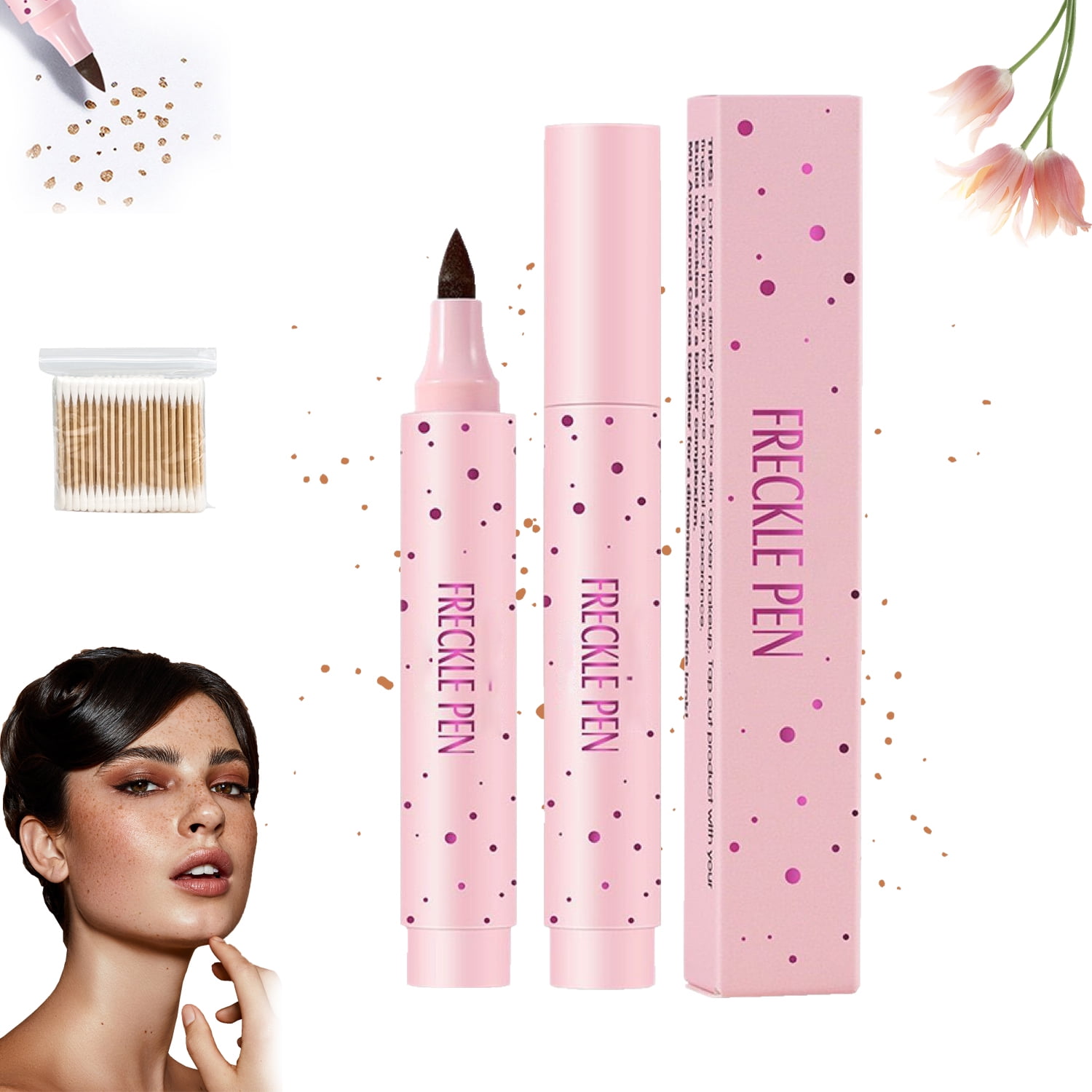 Marylia Water Resistant Faux Freckles, Fake Freckles Makeup Tool, Long ...