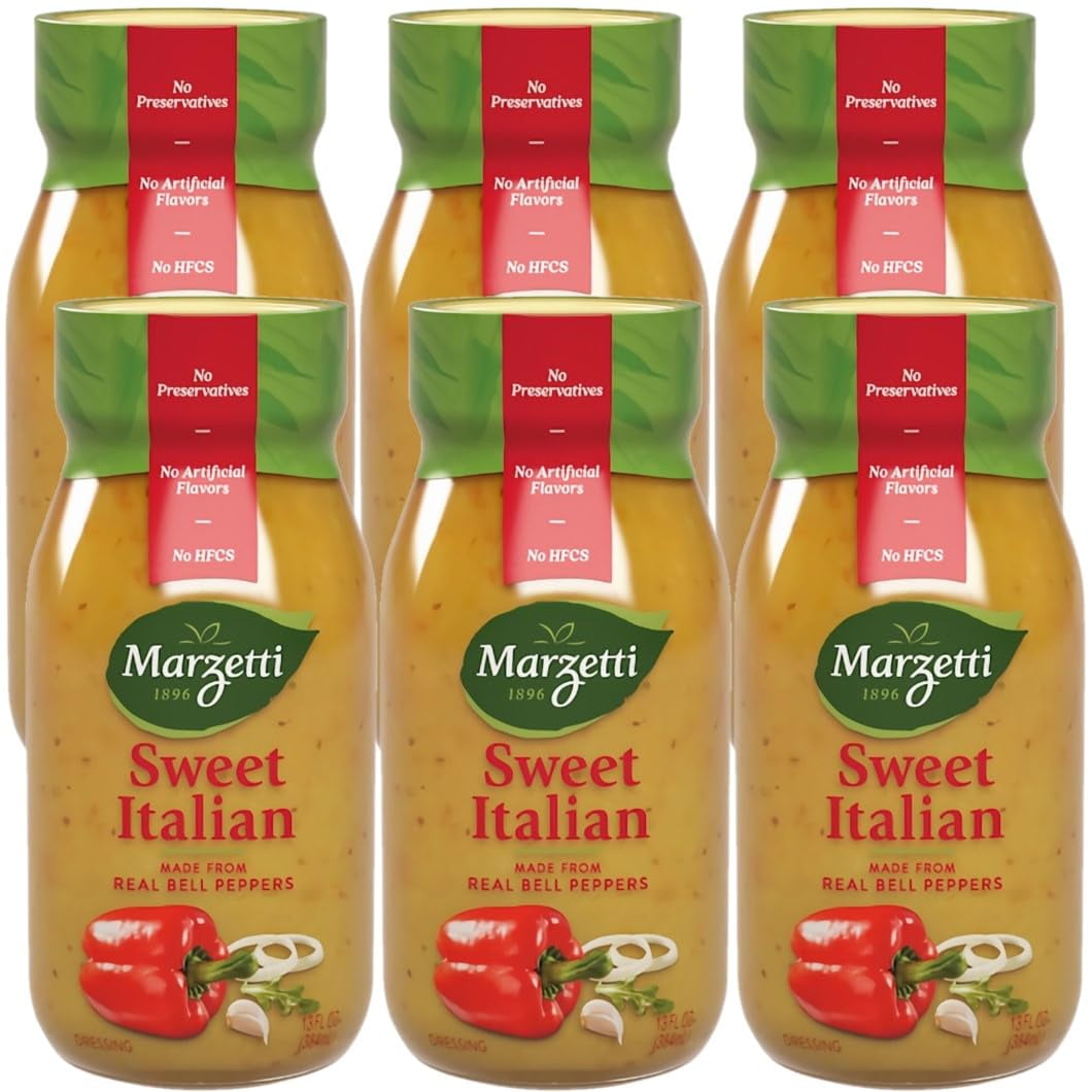 Marzetti Sweet Italian Dressing, 13 Fluid Ounce Jar, 6 Count Case ...
