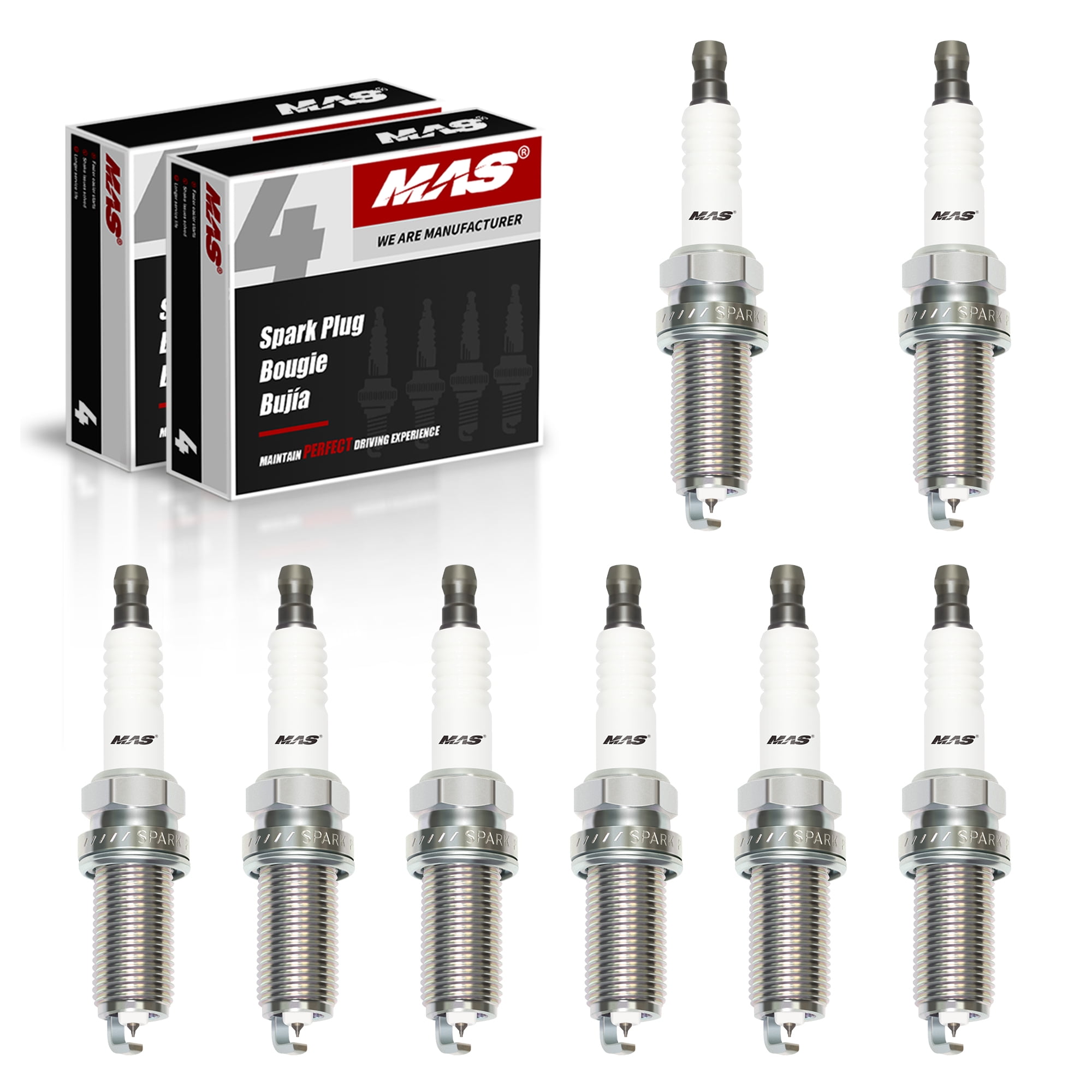 Mas 8 Pcs 4469 Spark Plug Fits Toyota Nissan Chrysler Dodge Challenger ...