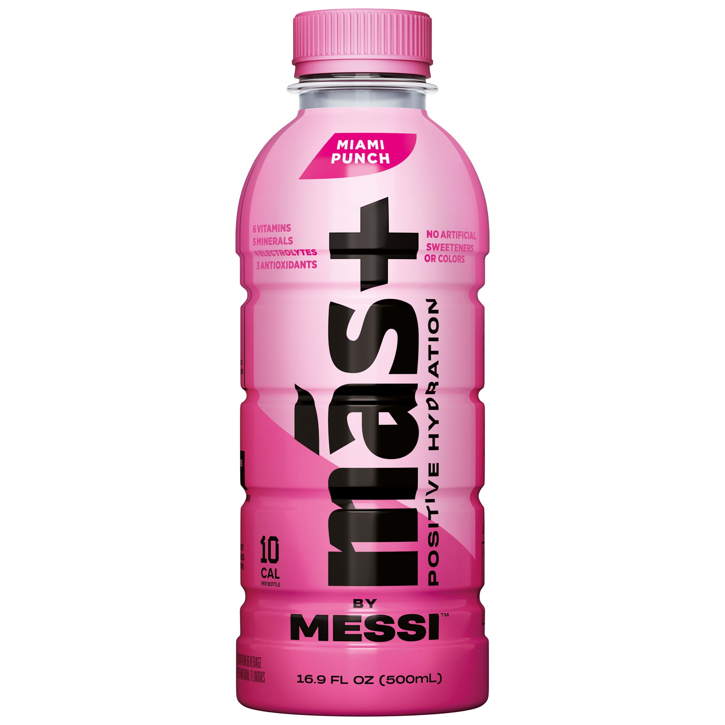 Mas+ by Messi Hydration Sports Drink Miami Punch, 16.9oz, Single Serve ...