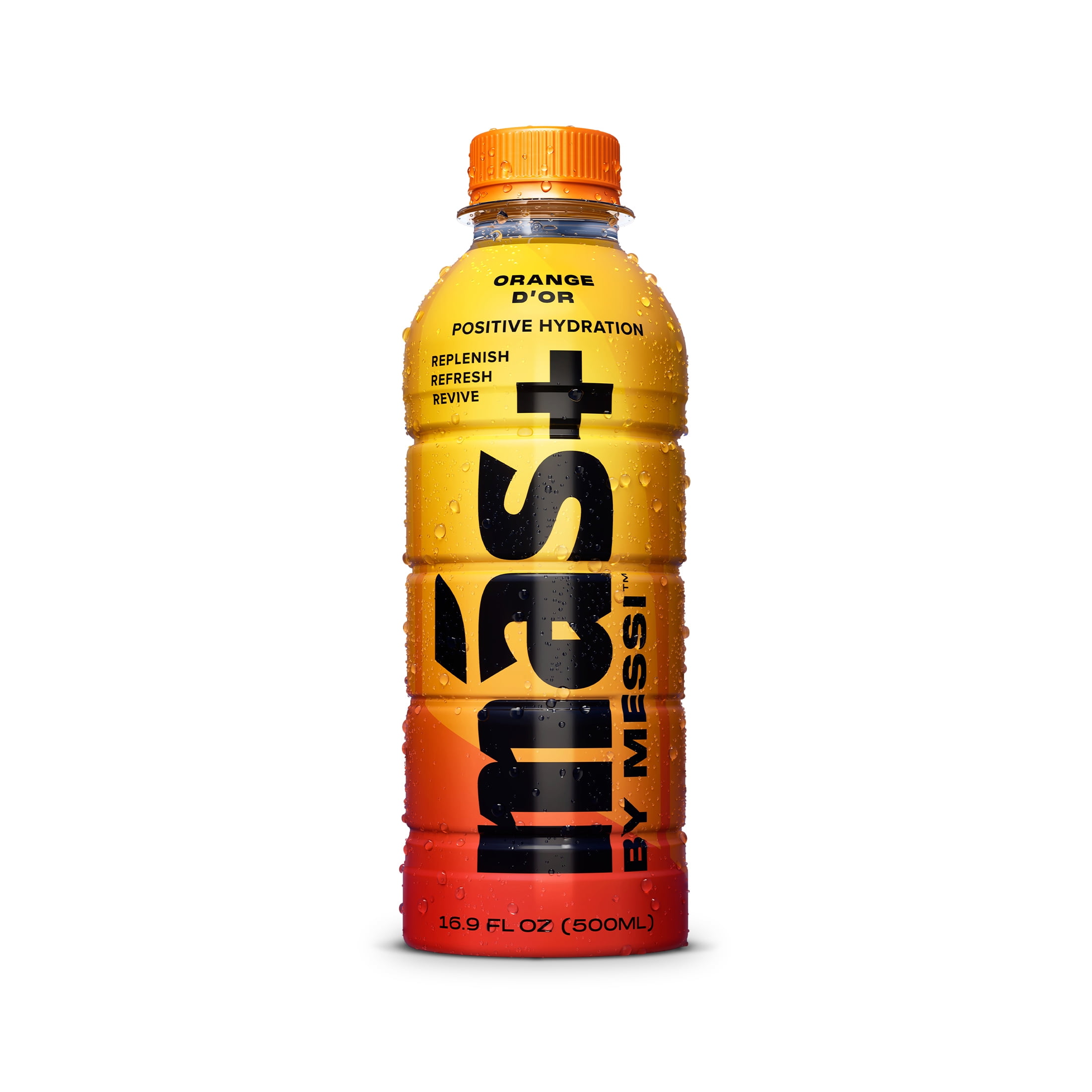 Mas+ by Messi Hydration Drink Orange d’Or, 16.9 fl oz Single Serve, 1 ...