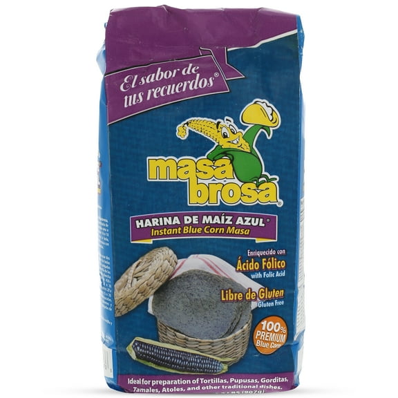 Maseca Blue Instant Corn Masa Flour, 32 oz, Traditional Mexican Dishes ...