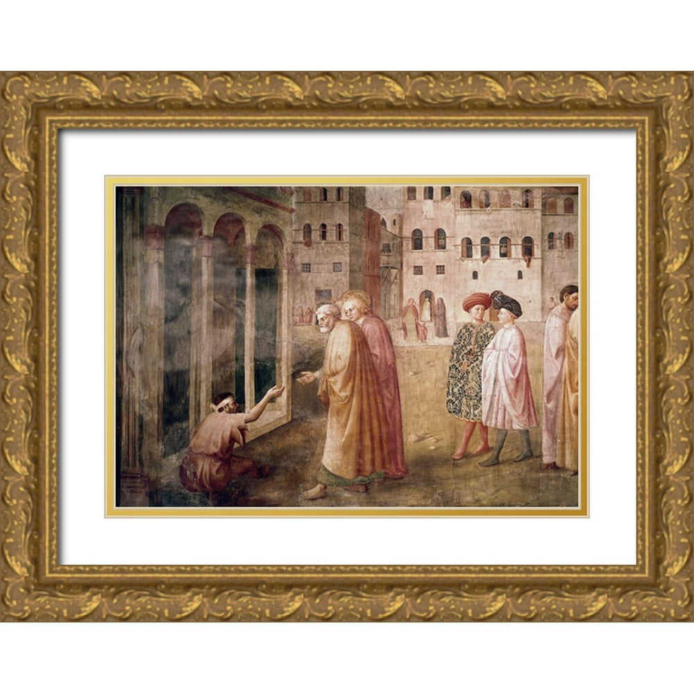 Masaccio, 24x18 Gold Ornate Wood Framed with Double Matting Museum Art ...