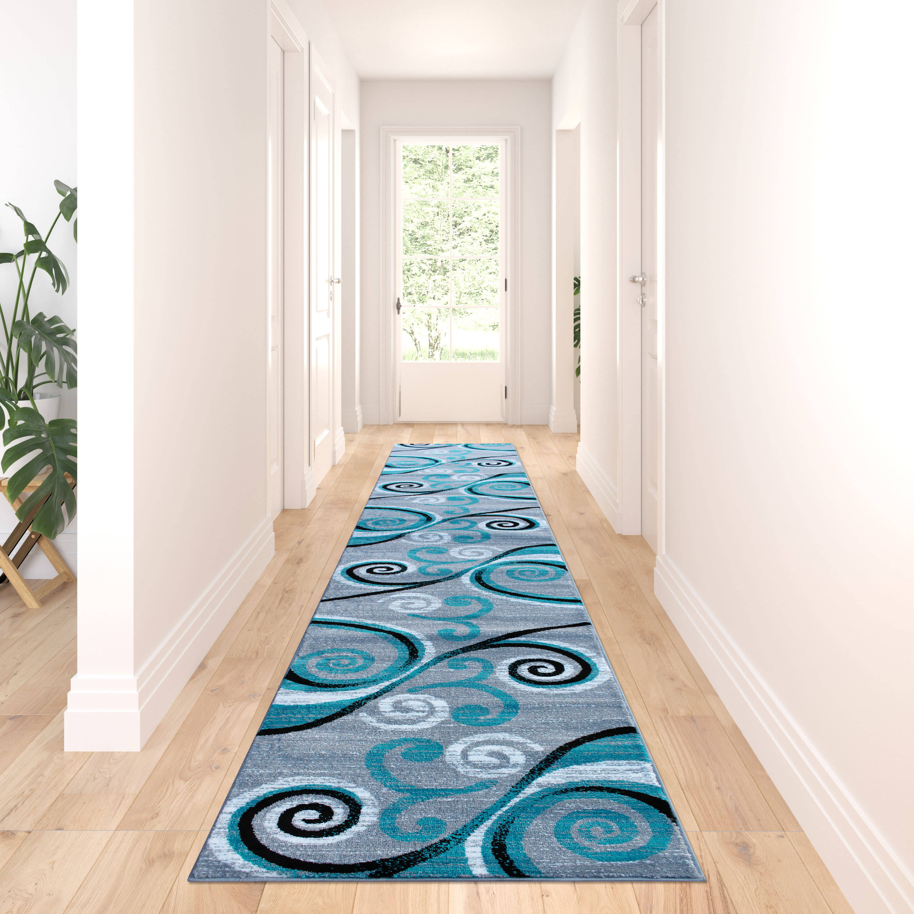 Ladole Rugs Calvin Abstract Contemporary Modern Small Runner Rug Carpet ...
