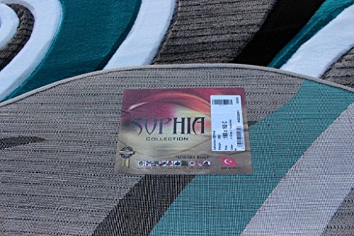 Masada Rugs Sophia Collection Hand Carved Round Area Rug Modern ...