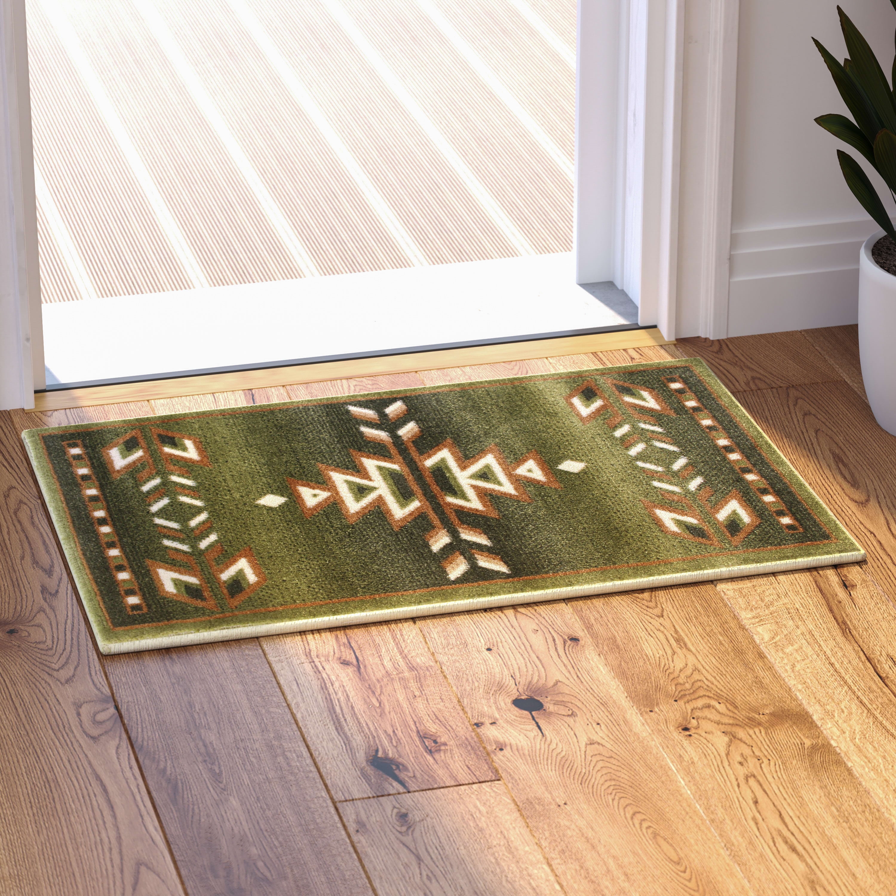 Masada Rugs Southwest , Area Rug (2 Feet X 3 Feet) Mat, Green - Walmart.com