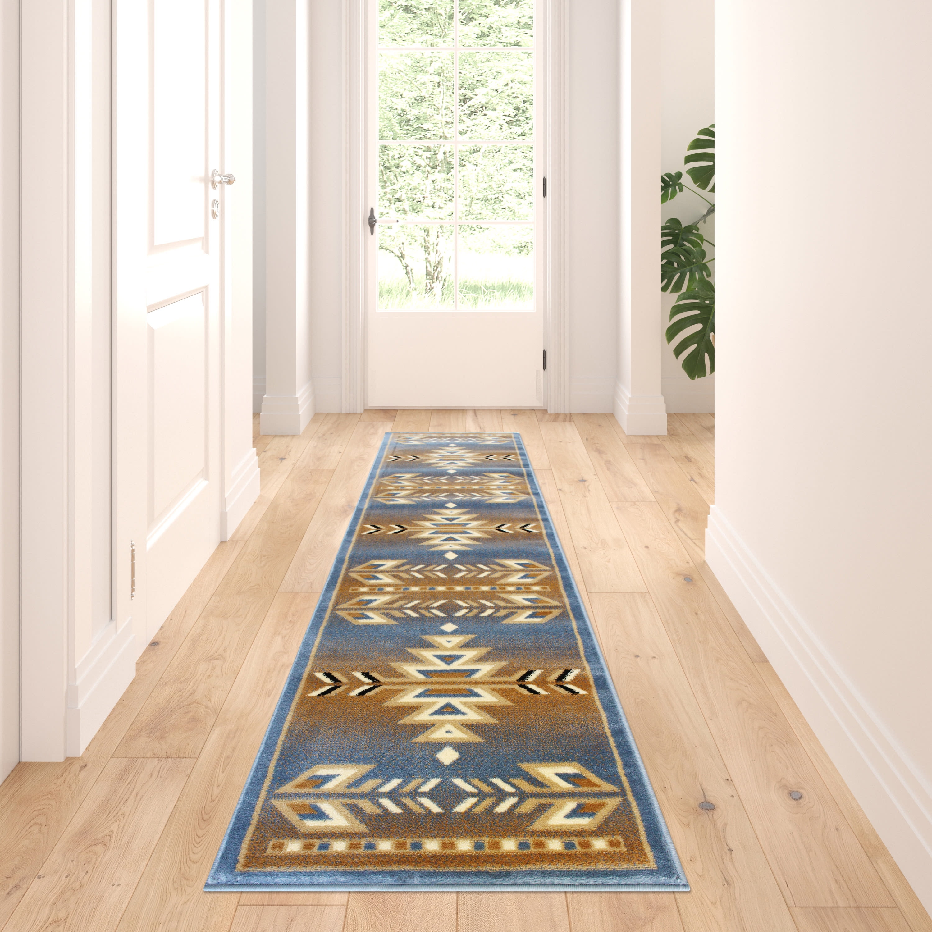 Masada Rugs Southwest , Area Rug (2 Feet X 7 Feet 3 Inch) Runner, Blue ...